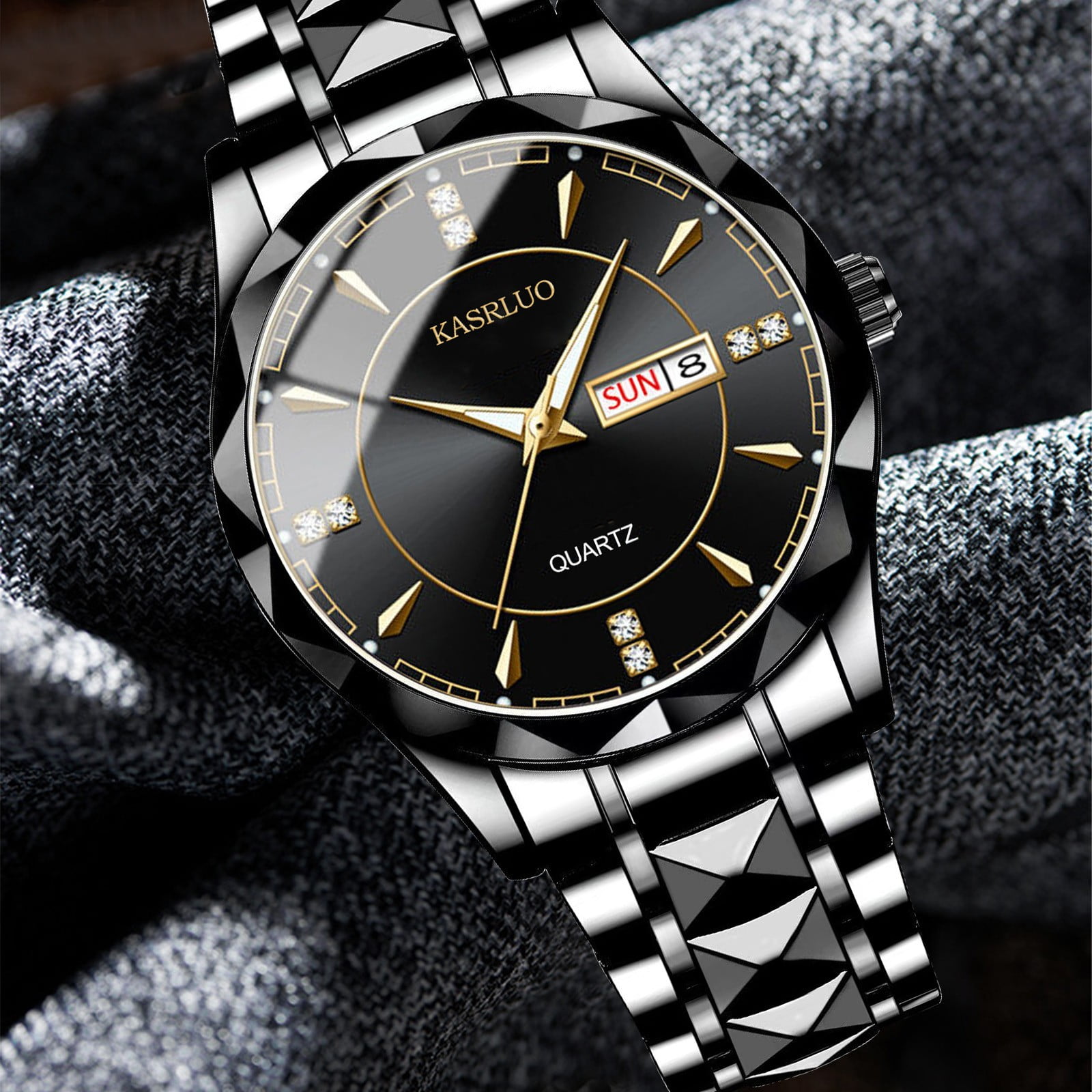 Men’s Quartz Sports Watch, Stainless Steel Casual Business Timepiece ...