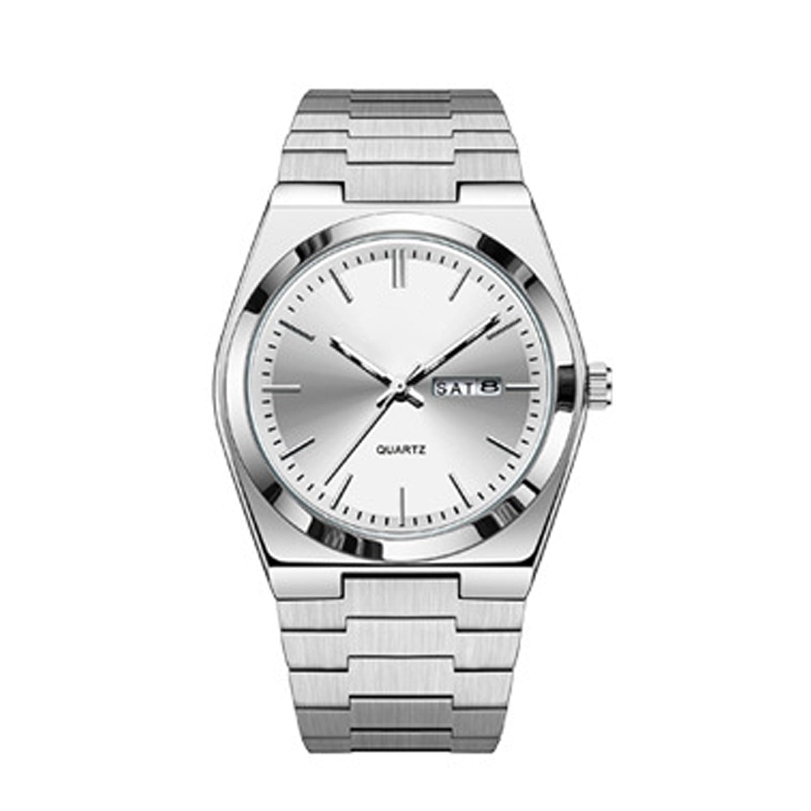 Men’s Quartz Timepiece With Calendar Function Stainless Steel Band ...