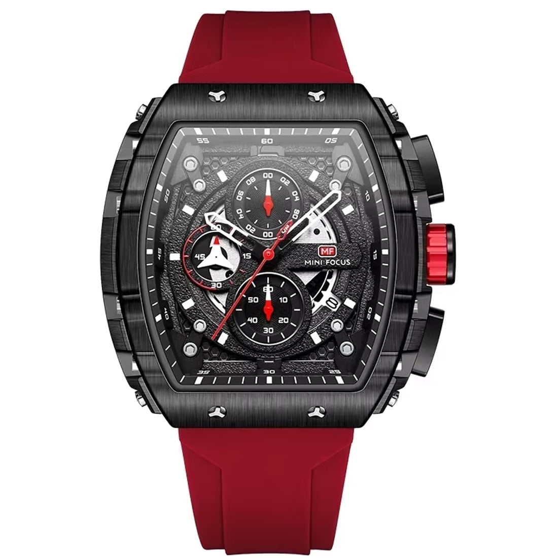 MINI FOCUS Chronograph Quartz Men Watch Dial Military Sport Wristwatch ...