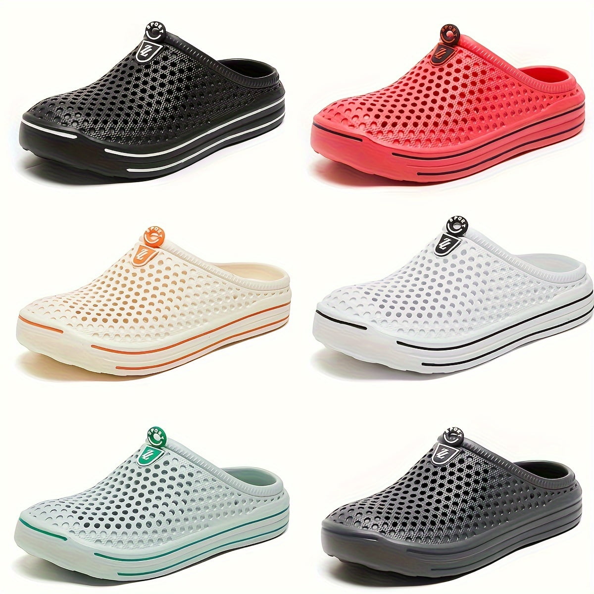 Men's Quick Dry Clogs With Drainage Holes, Slip-on Closed Toe Sandals ...