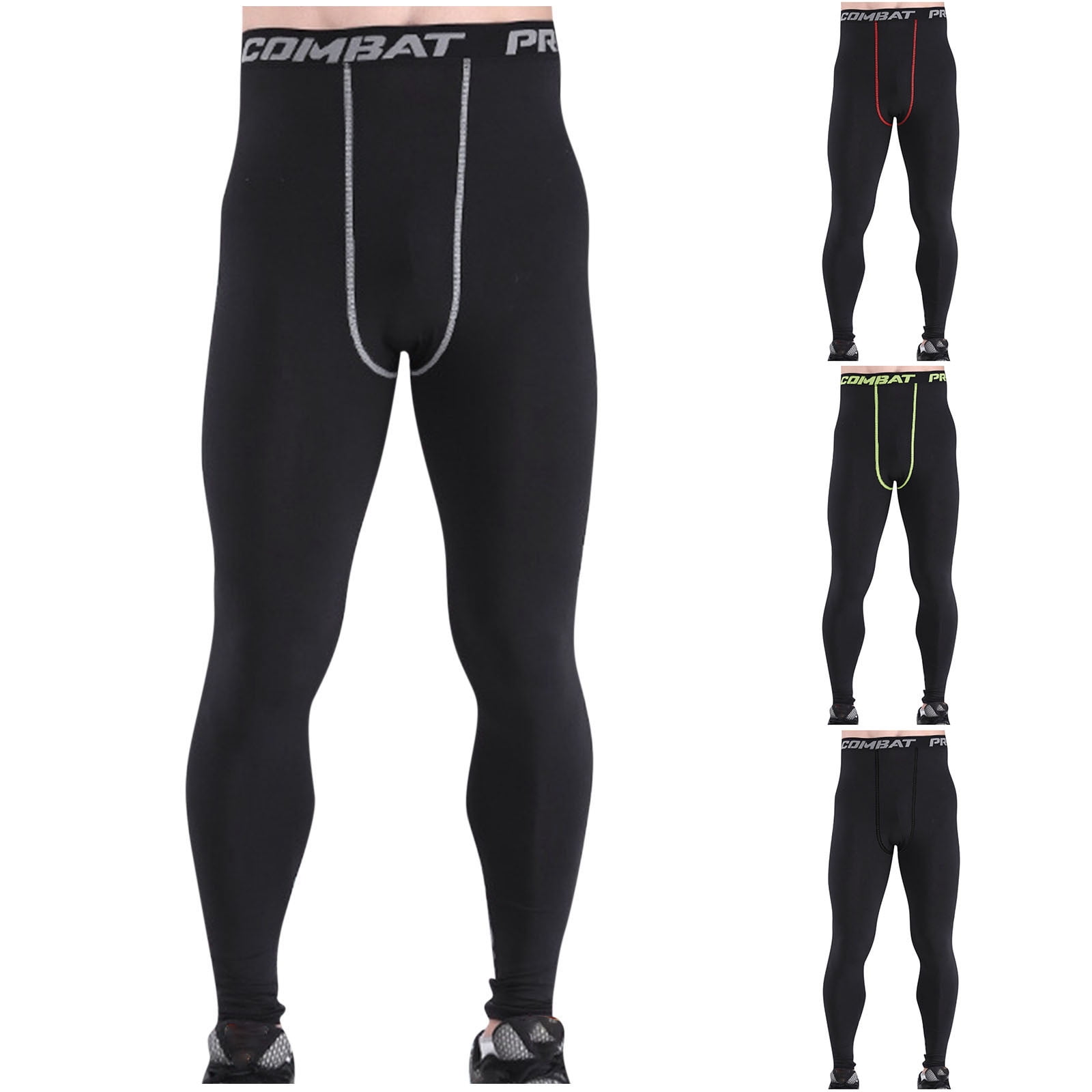 Men's Quick Dry Compression Running Tights - High Elasticity Nylon ...