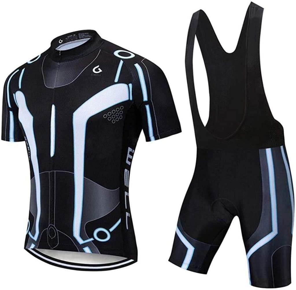 Men's Quick-Dry Cycling Jersey Set Road Bike Bicycle Shirt Bib Shorts ...