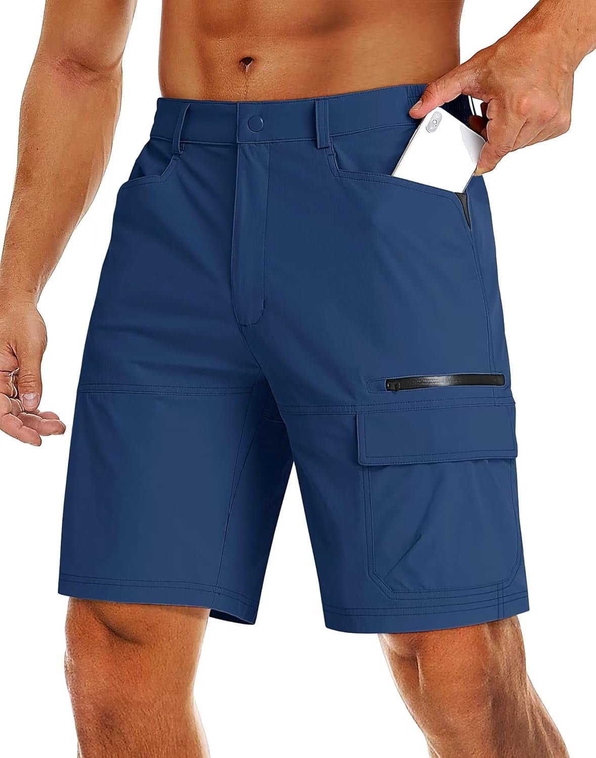 Men's Quick Dry Hiking Shorts Cargo Work Shorts 5 Pockets Outdoor ...