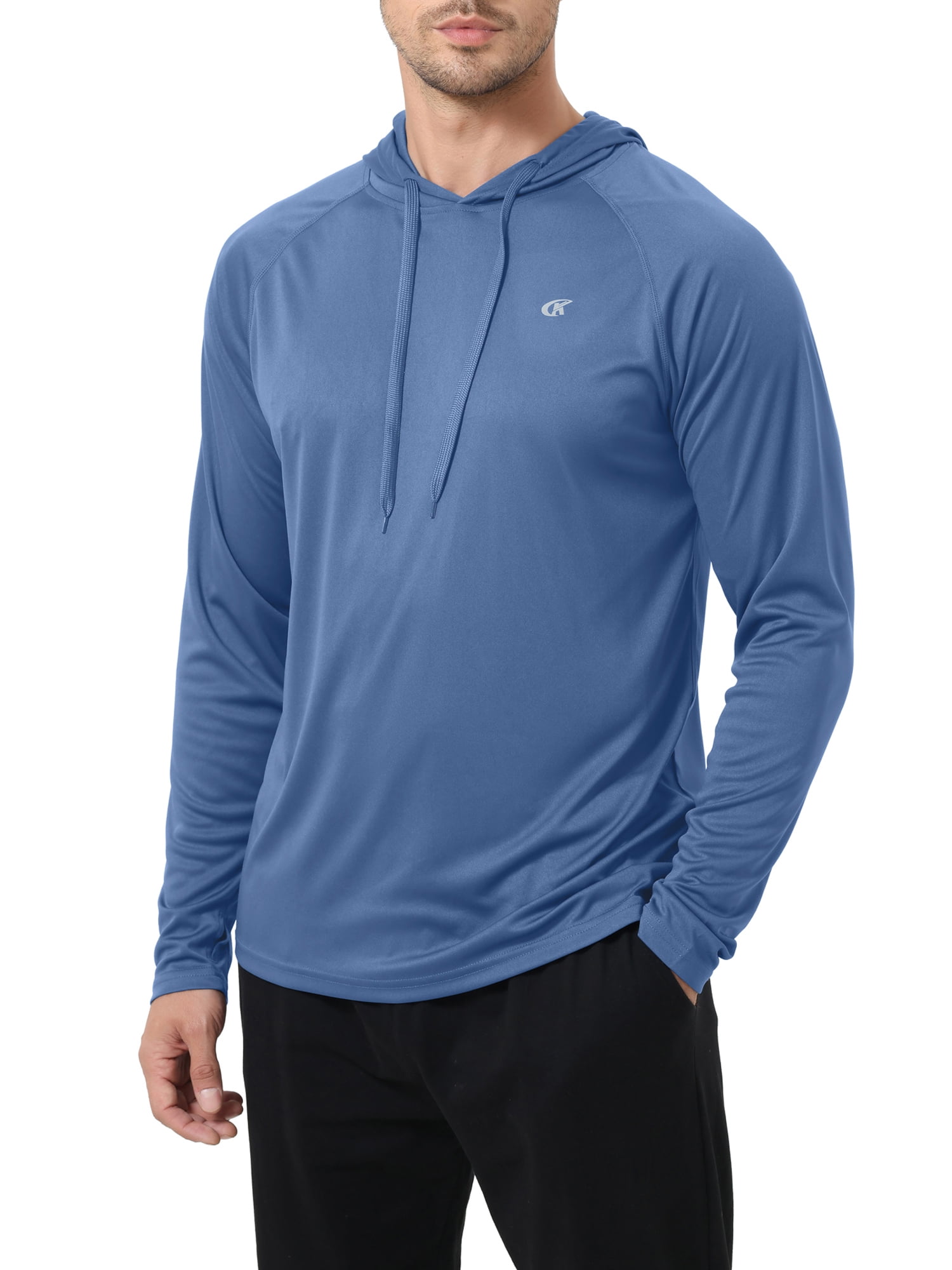 Weilanxin Men's Quick Dry Hooded Long Sleeve Top, Lightweight, UV ...