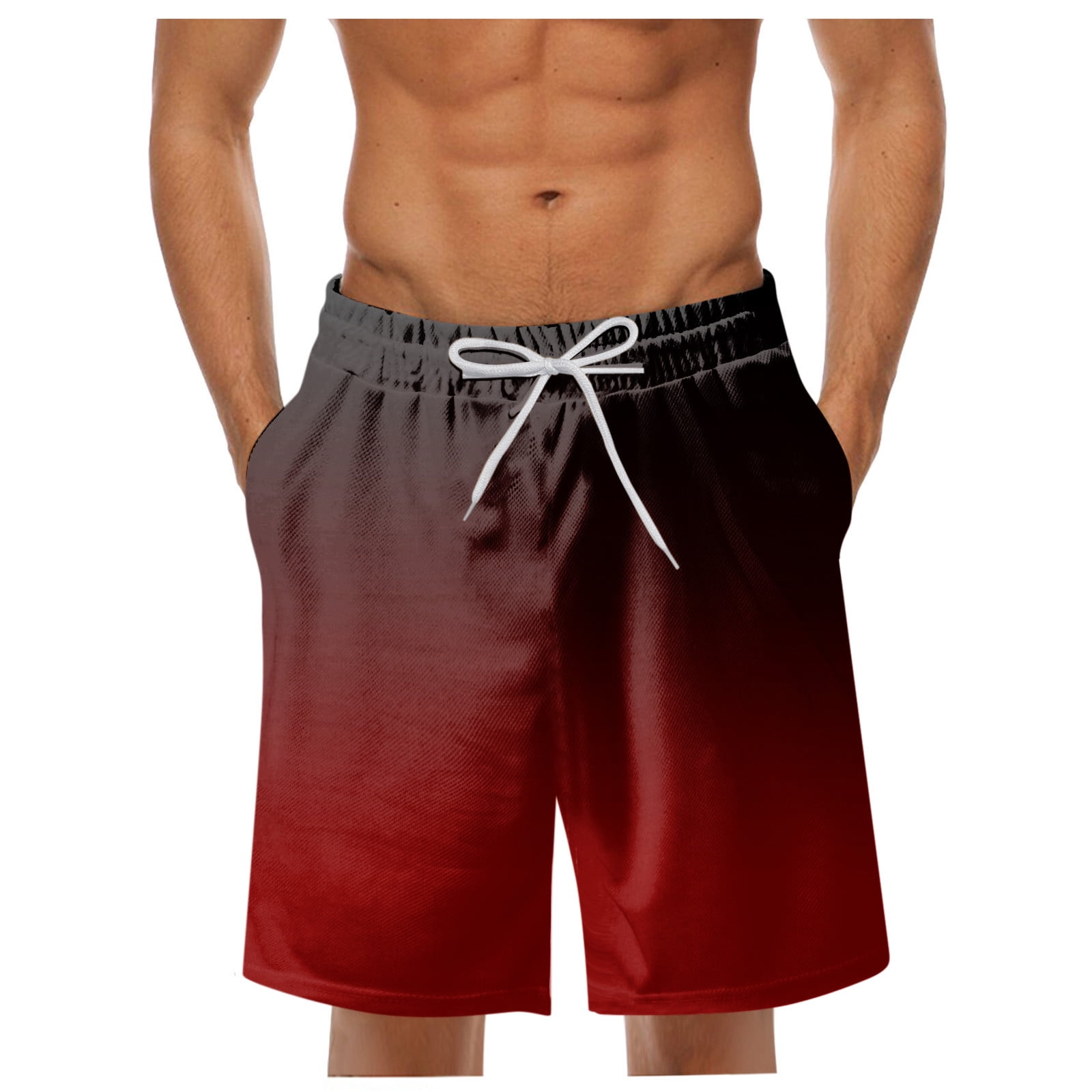 Men's Quick Dry Swim Trunks Spring Summer Printed Sports Pockets ...