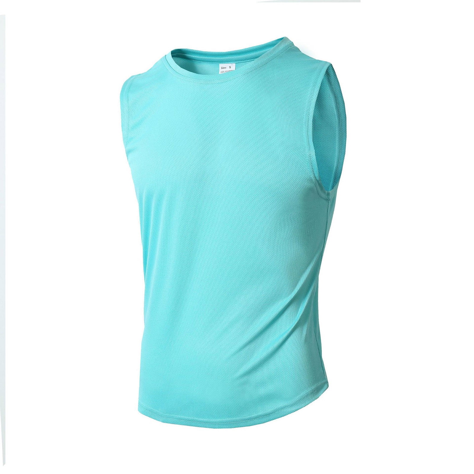 Mens Quick Dry Tank Top Casual Crewneck Sleeveless Gym Workout