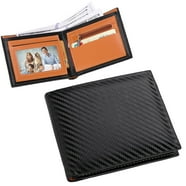 DEFNES Genuine Leather Bifold Wallet for Men with Zippered Security ...