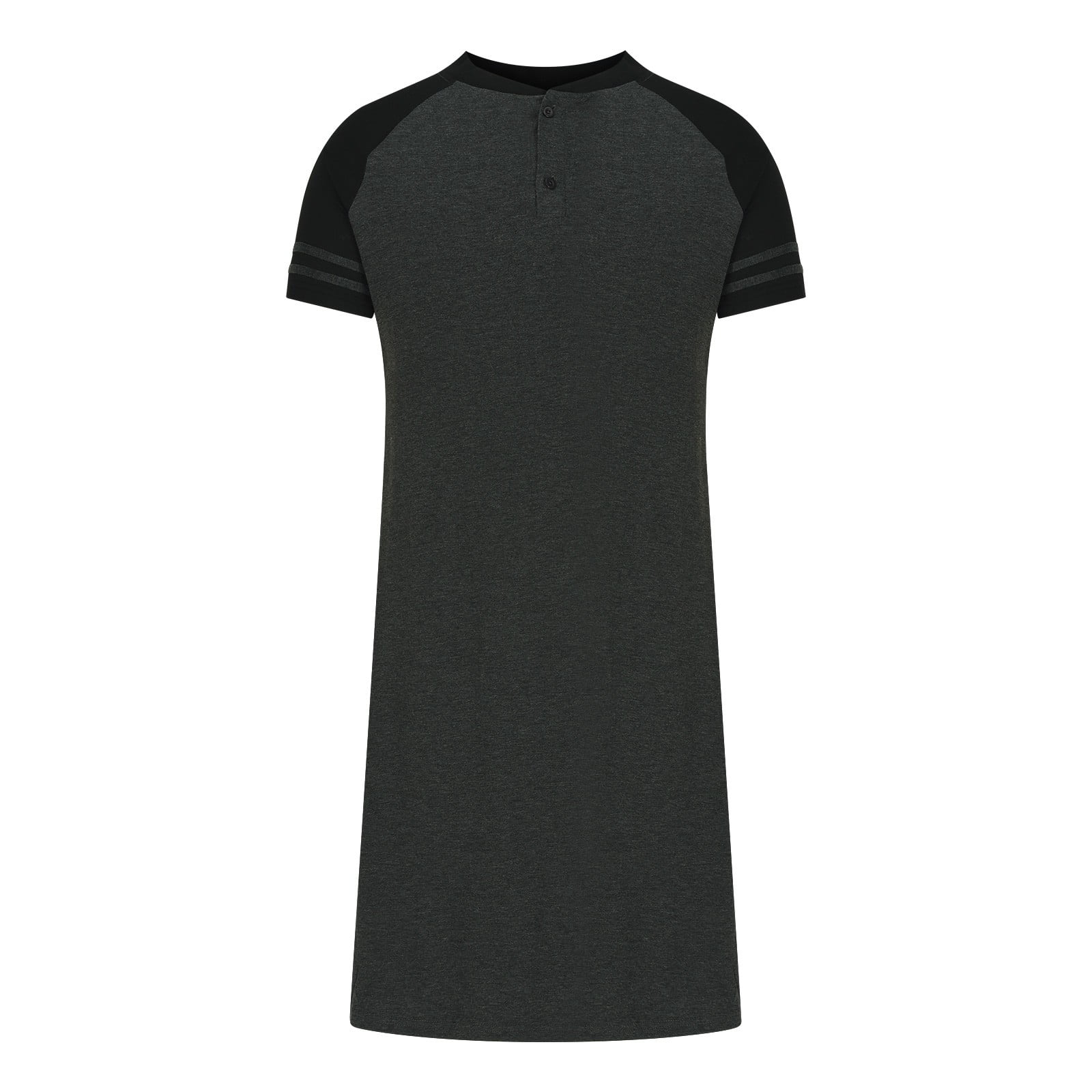 Men's Raglan Nightshirt Colorblock Nightwear Comfy Big&Tall Short ...