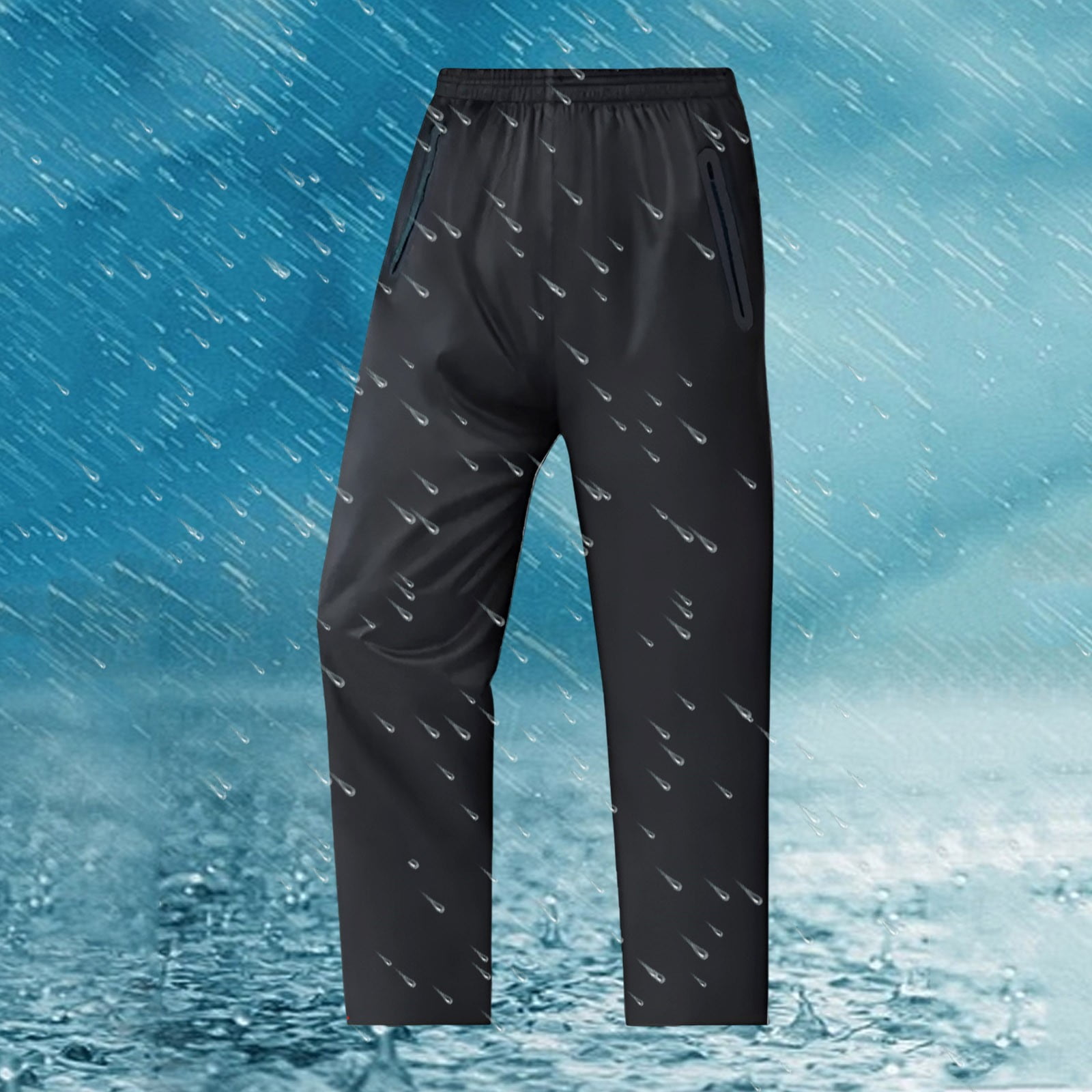 Men's Rain Pants Waterproof Over Pants Windproof Lightweight Hiking ...