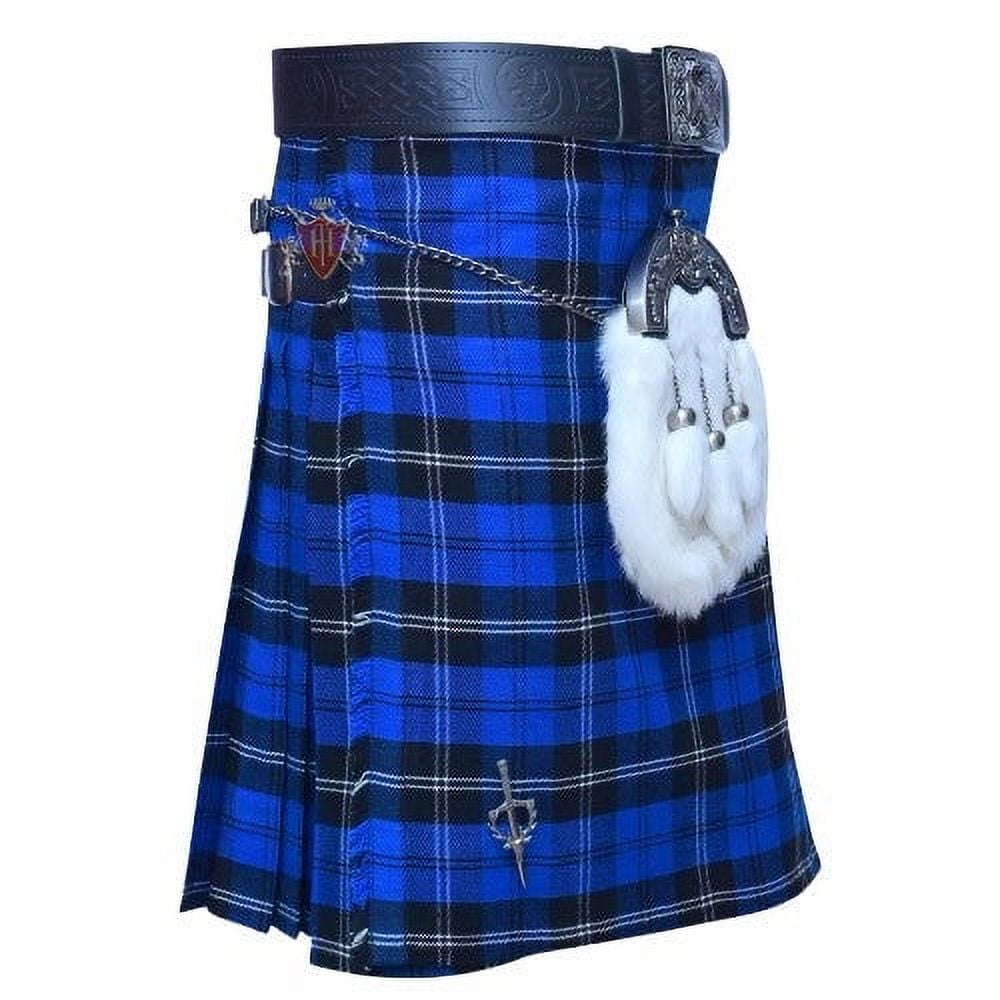 Men's Ramsey Blue Dark Tartan Kilt - Walmart.com
