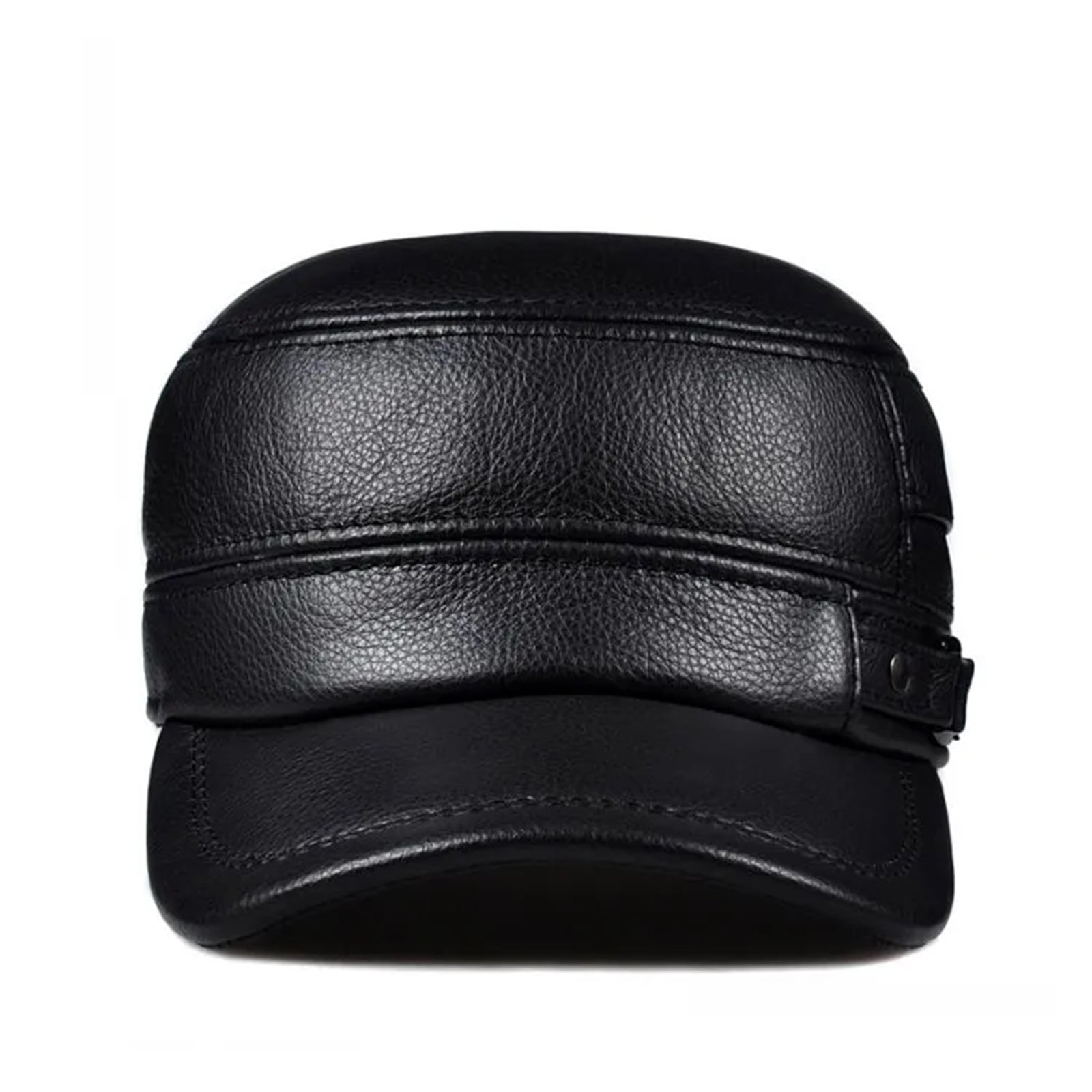 Men's Real Leather Baseball Cap Hat Fashion New Style Soft Leather ...