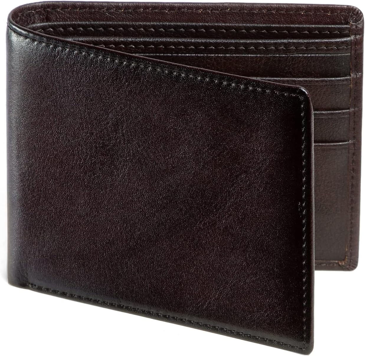Men's Real Leather RFID Blocking Bifold Wallet Stylish Anti Theft ...