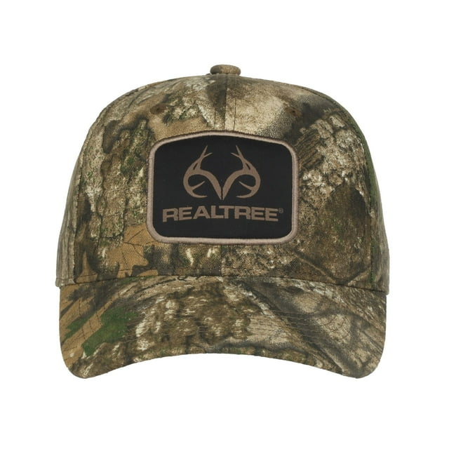 Men's Realtree APX® 6 panel Structured Pre-Curved Cotton Camo Cap with ...