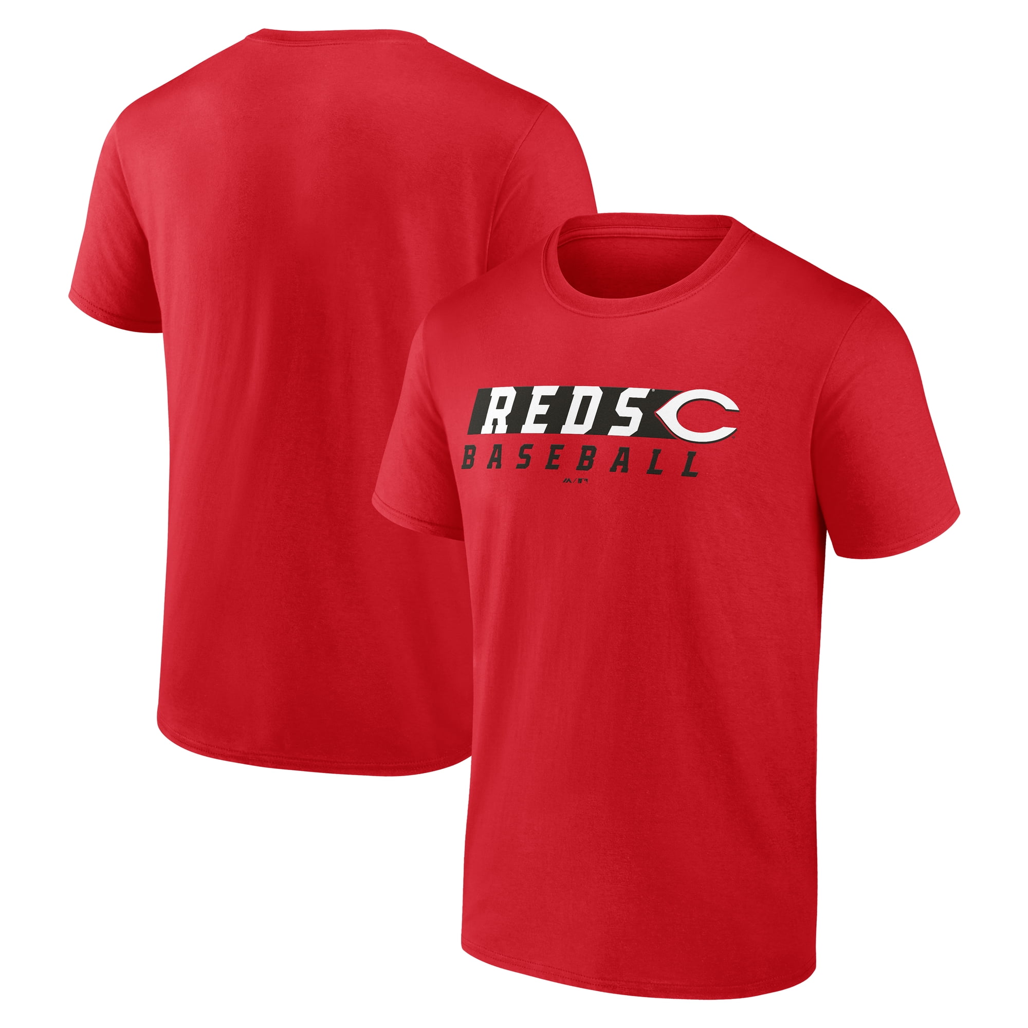 Men's Red Cincinnati Reds Double Down Cotton T-Shirt - Walmart.com