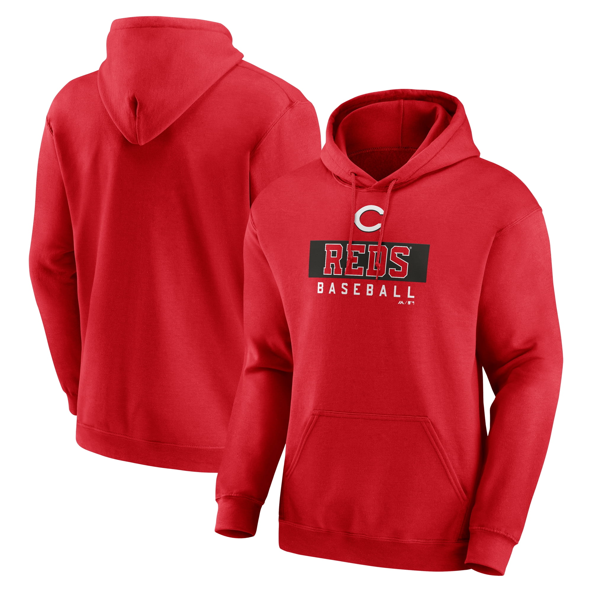 Cincinnati Reds Men's Red team Style Fleece Pullover Hoodie, Up to Size ...