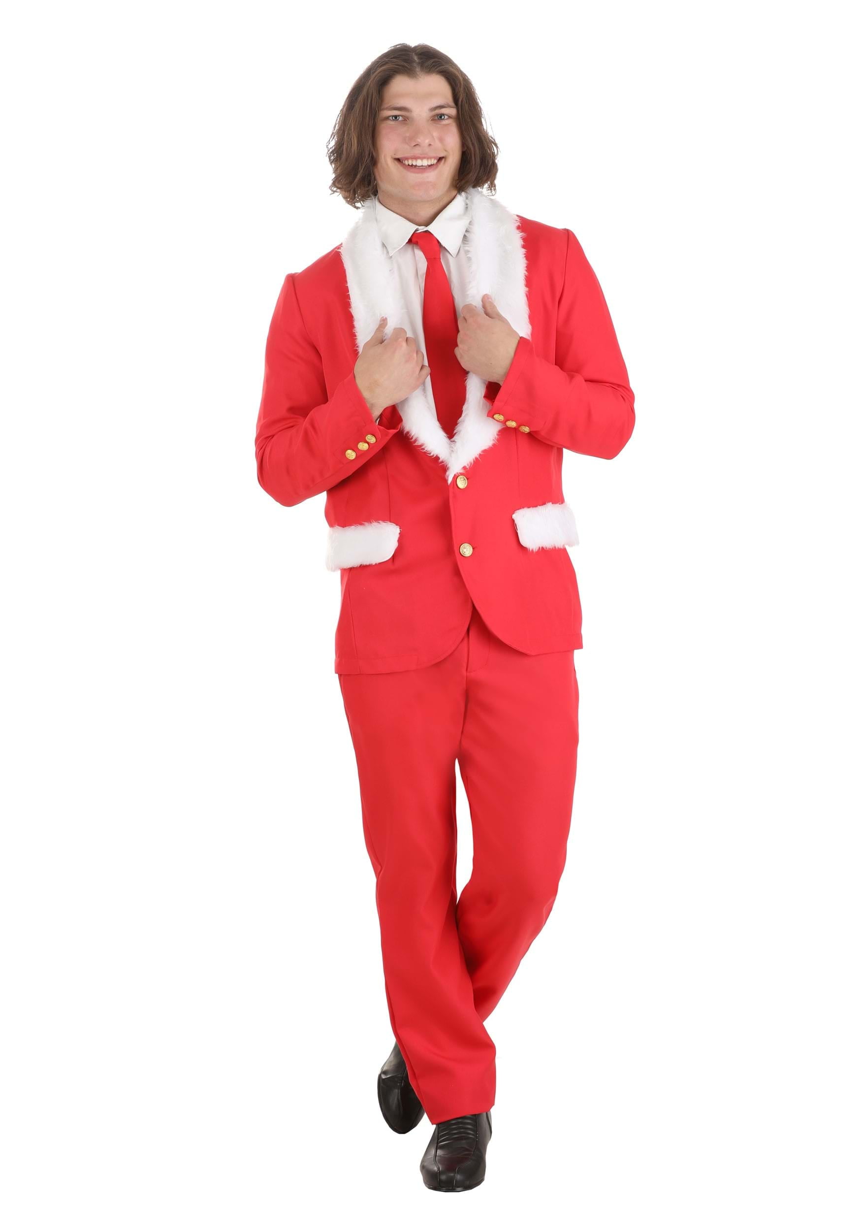 Men's Red Holiday Santa Suit - Walmart.com