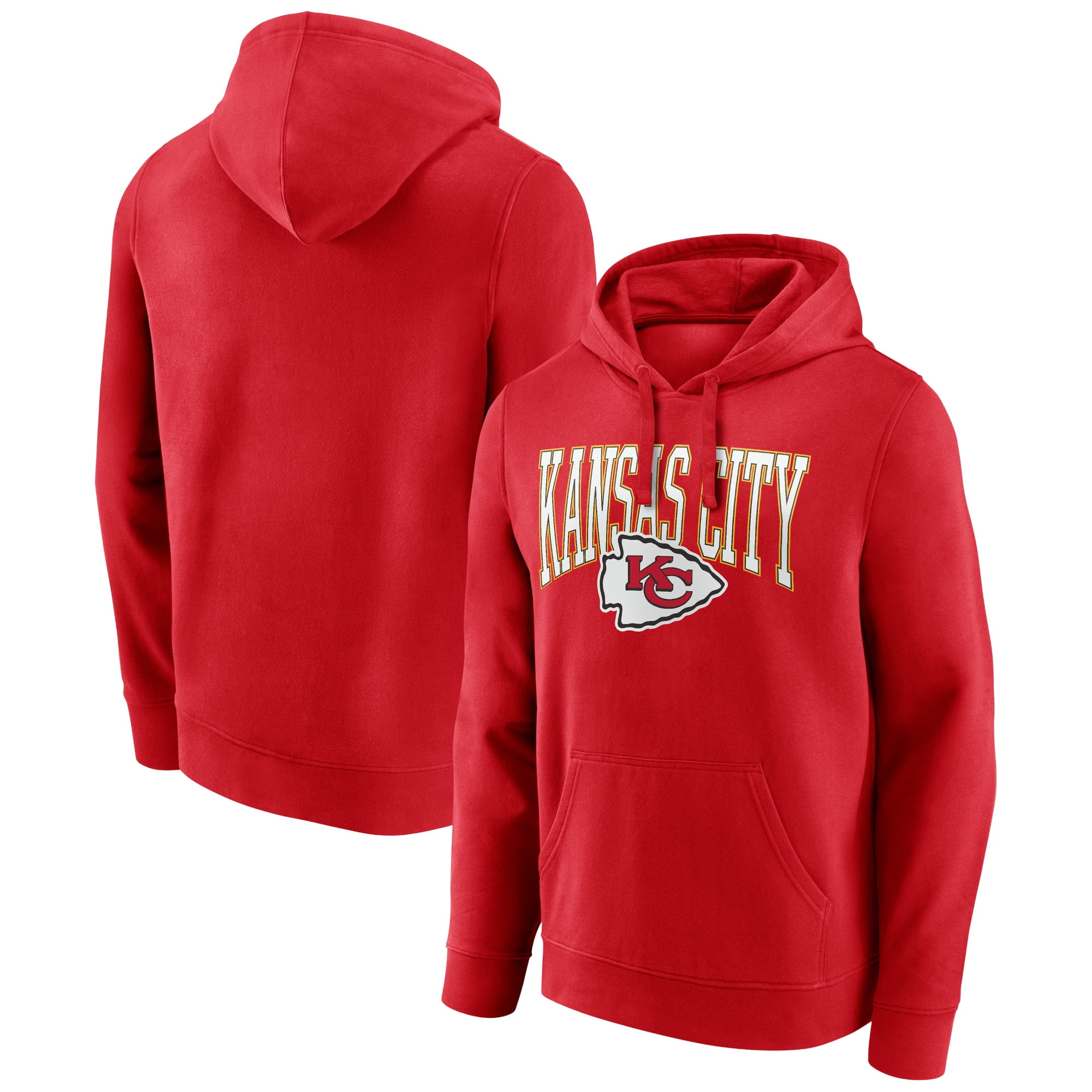 Men's Red Kansas City Chiefs Gridiron Classics Campus Standard Pullover ...