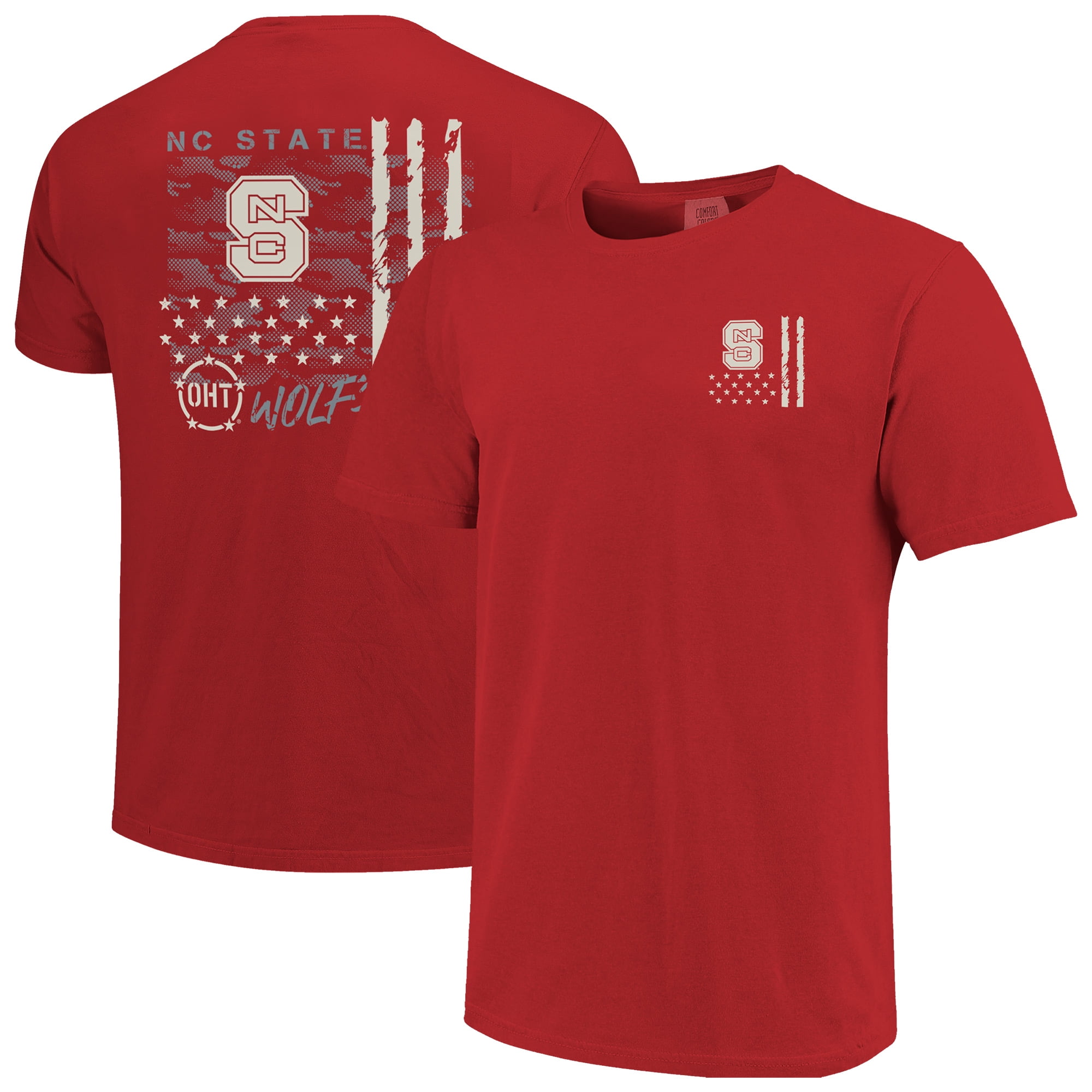 Men's Red NC State Wolfpack Comfort Colors OHT Camo Overlay T-Shirt ...
