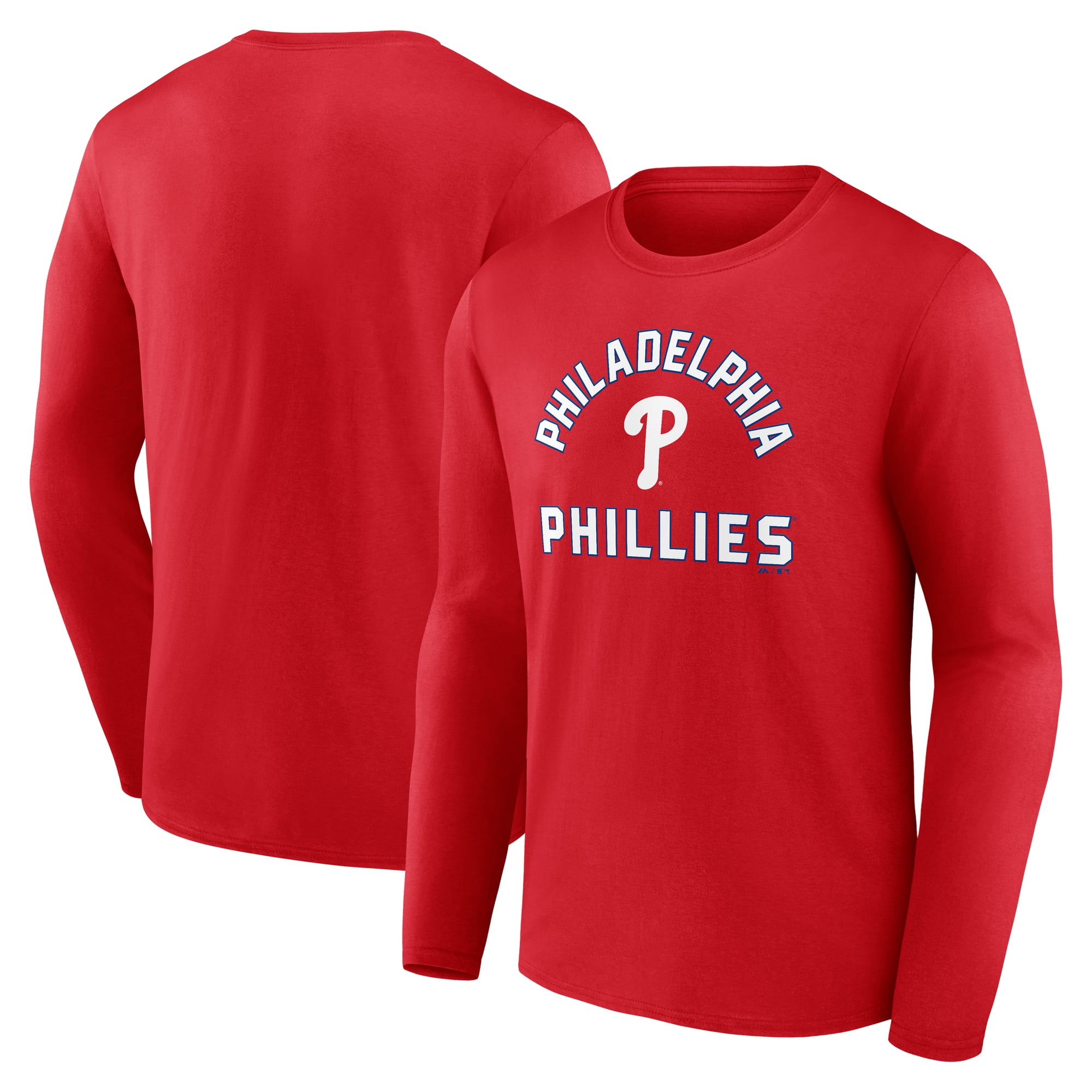Philadelphia Phillies Men's Red Reach Out Cotton Long Sleeve T-Shirt ...