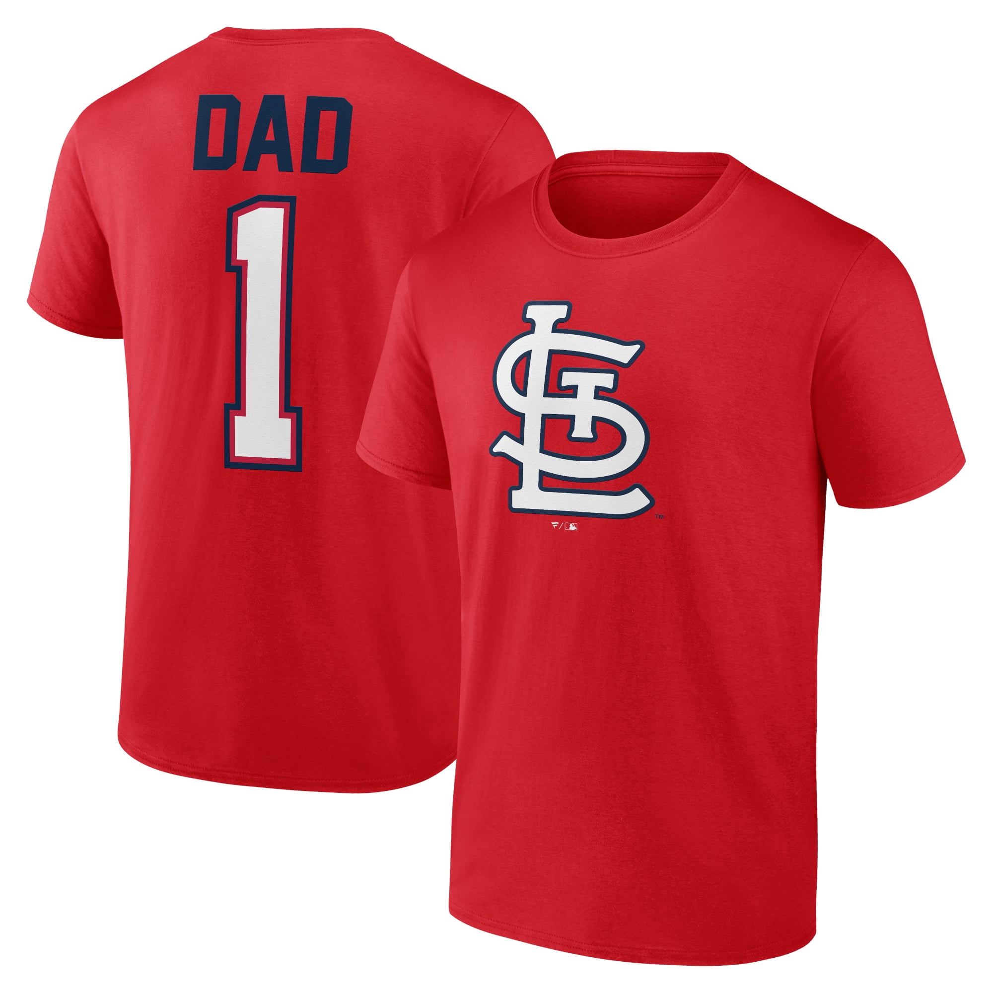 Men's Red St. Louis Cardinals Father's Day #1 Dad T-Shirt - Walmart.com