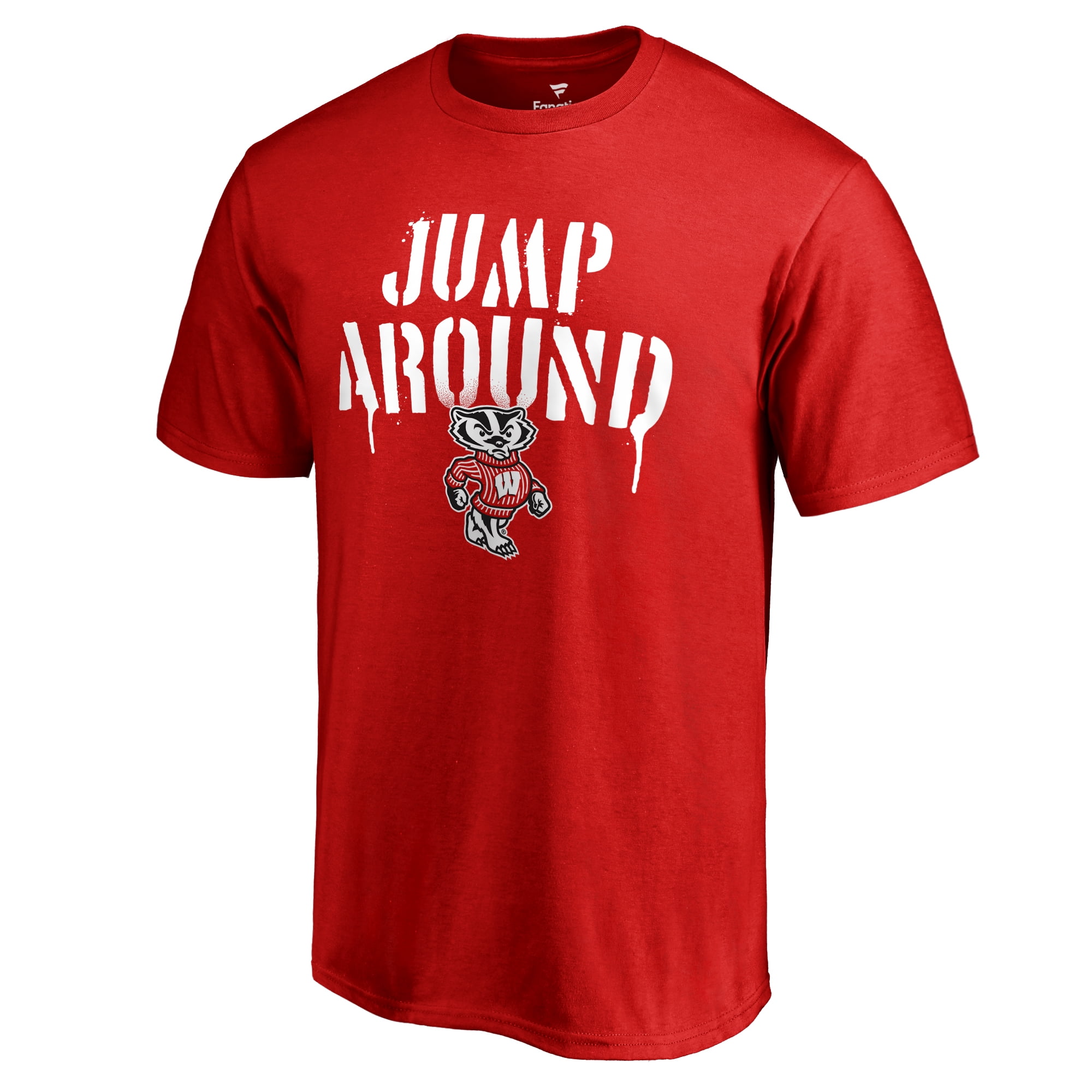 Men's Red Wisconsin Badgers Hometown Collection Jump Around T-Shirt ...