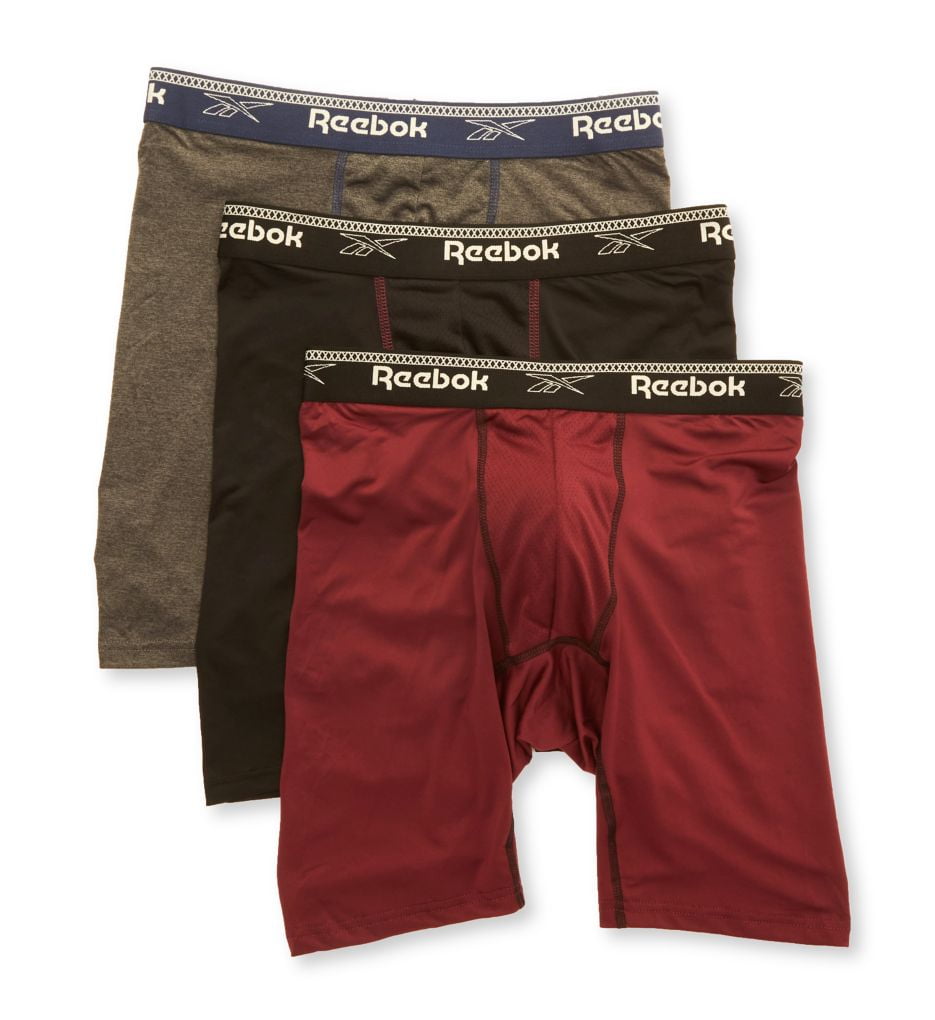 Men's Reebok 213PB34 Performance Compression Boxer Briefs - 3 Pack ...
