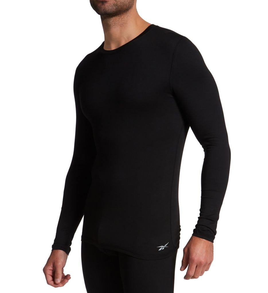 Reebok Men's Dri-Fit Gym Sport Soft Long Sleeve Base Layer Shirt, Black ...