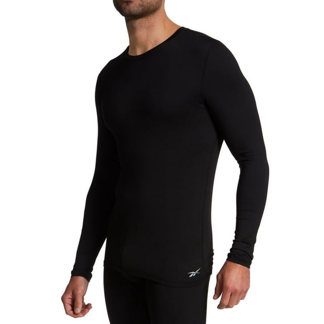 Reebok Men's Dri-Fit Gym Sport Soft Long Sleeve Base Layer Shirt, Black ...