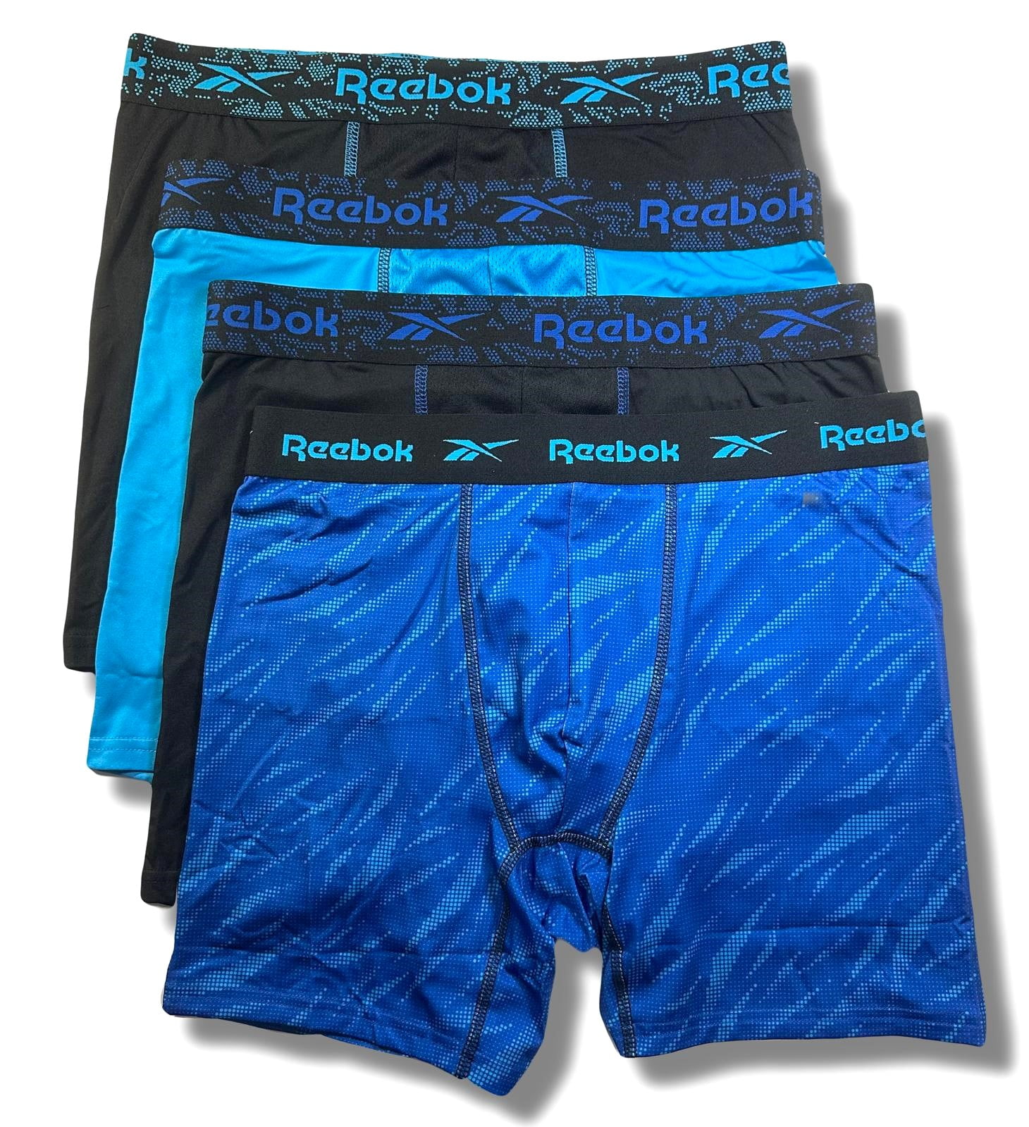 REEBOK MEN'S PACK 4 - 243 ATOMIC BLUE - SMALL - UNDERWEAR X4 BOXER ...
