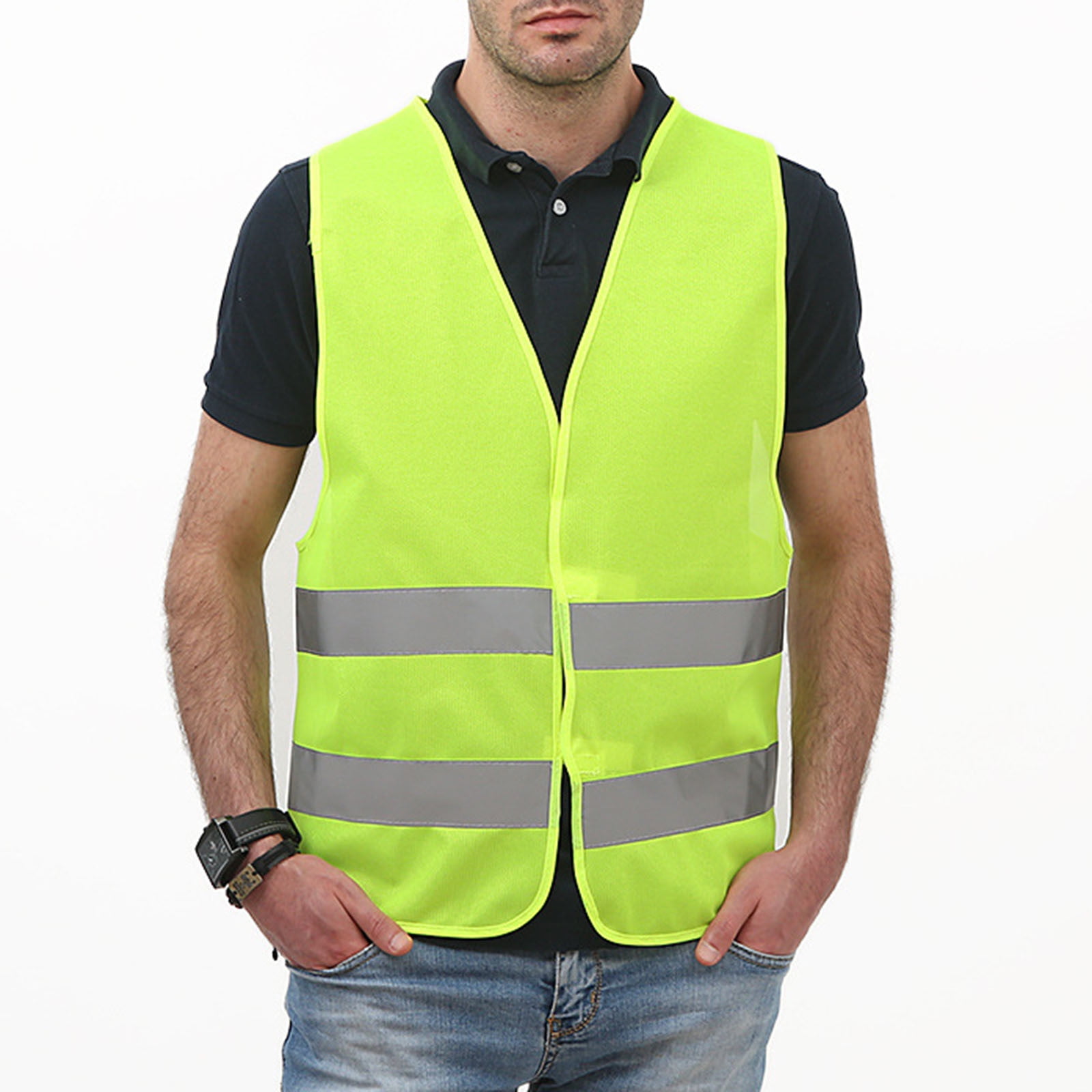 Men's Reflective Vests High Visibility Safety Sleeveless Vests for ...
