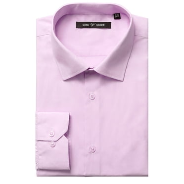 Men's Solid Color Dress Shirt - Walmart.com