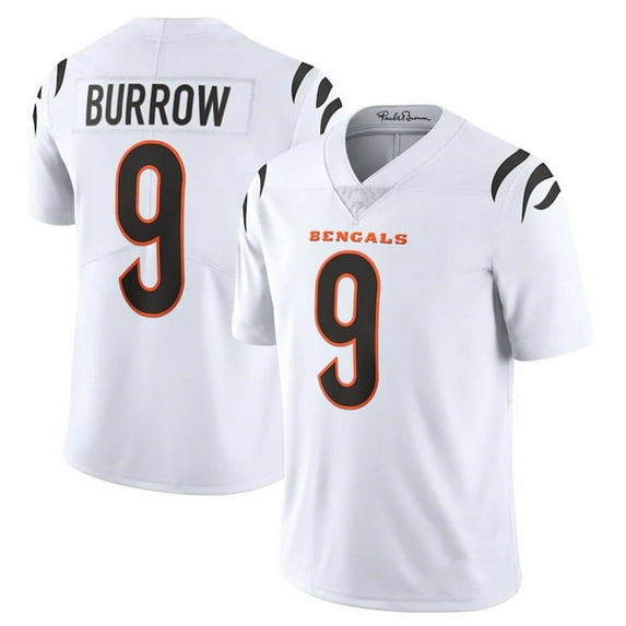 Men's Replica Classic Jersey NO.9 Burrow Tshirt Sports Game Tee White-L ...