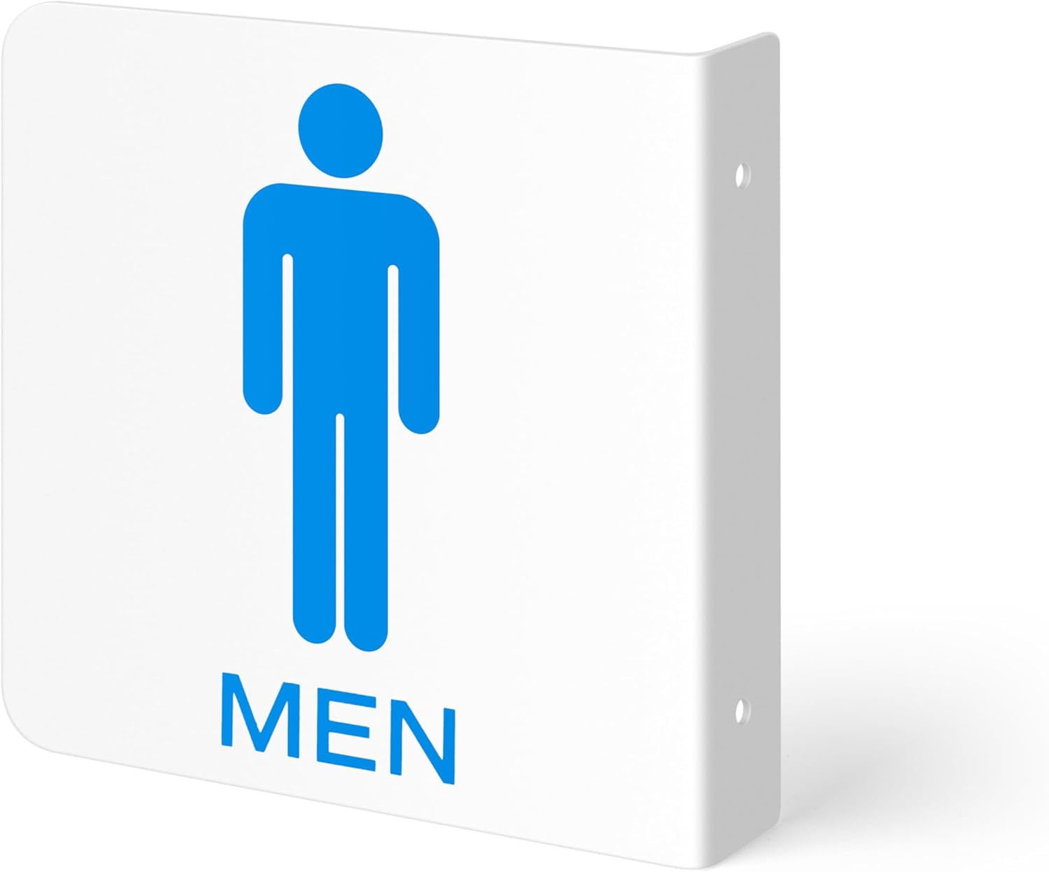 Men's Restroom Sign | 6" x 6" Double Sided Wall Mounted Projecting Men ...