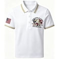 Men's Retro 250Th Anniversary of The United States Print Polo Shirt ...
