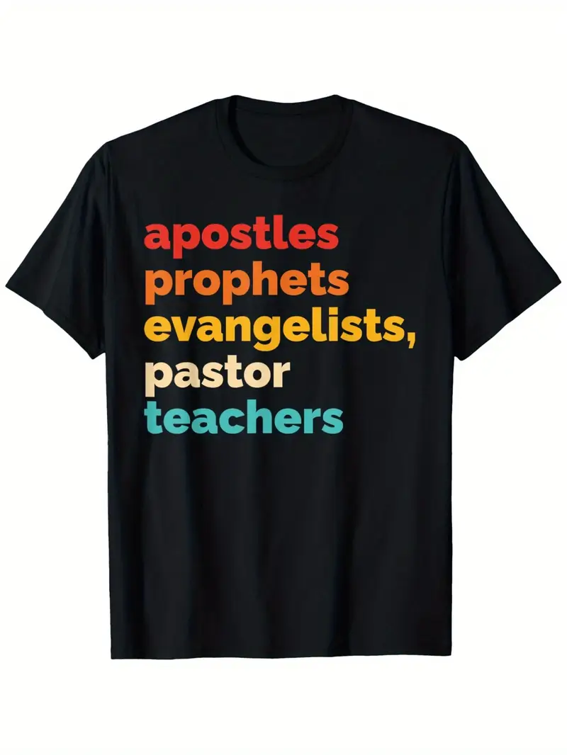 Men's Retro Apostles, Prophets, Evangelists, Pastor Teachers Graphic T ...
