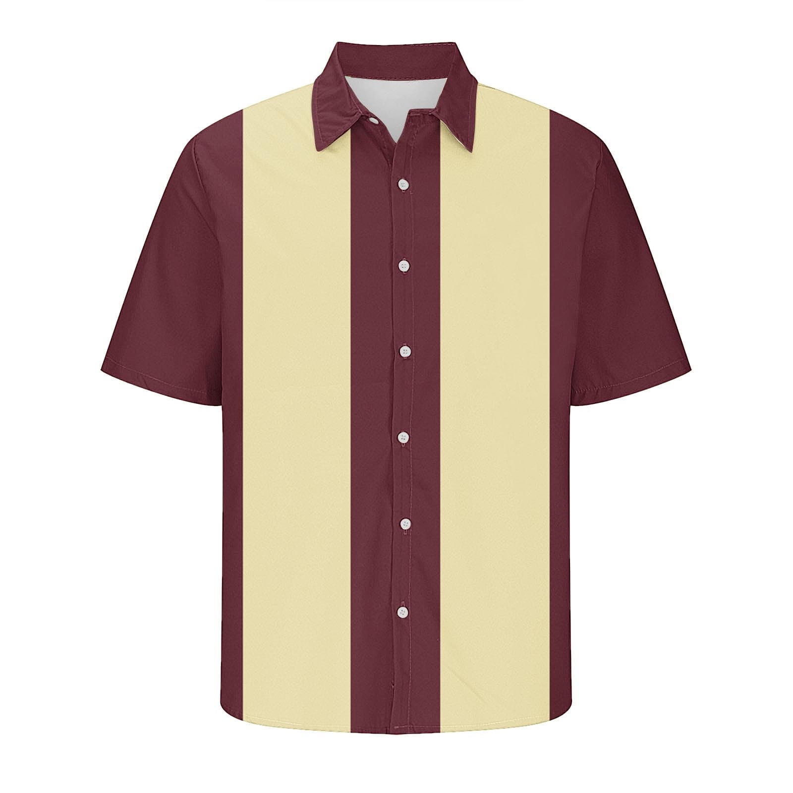 Men's Retro Bowling Shirts 50s Rockabilly Cuban Style Men's Retro Bowling Shirts 50s Rockabilly Cuban Style