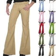 Men's Retro Disco Flared Pants, Loose Stretch Vintage Trousers Fit ...