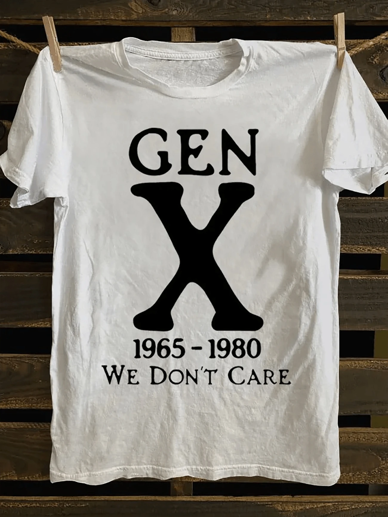 Men's Retro Punk Rock Band Graphic T-Shirt - GEN X 1965-1980 & "I Don't ...
