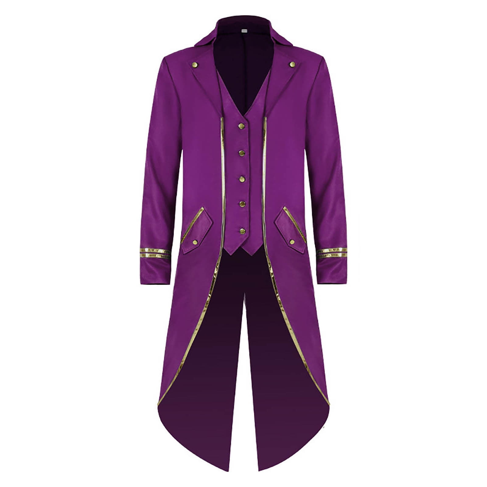 Men's Retro Tuxedo Costume Button Down Wedding Party Dinner Suit Jacket ...