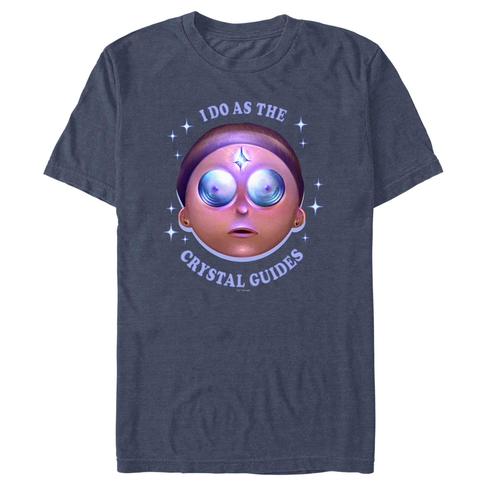 Men's Rick And Morty I Do as the Crystal Guides Graphic Tee Navy Blue ...