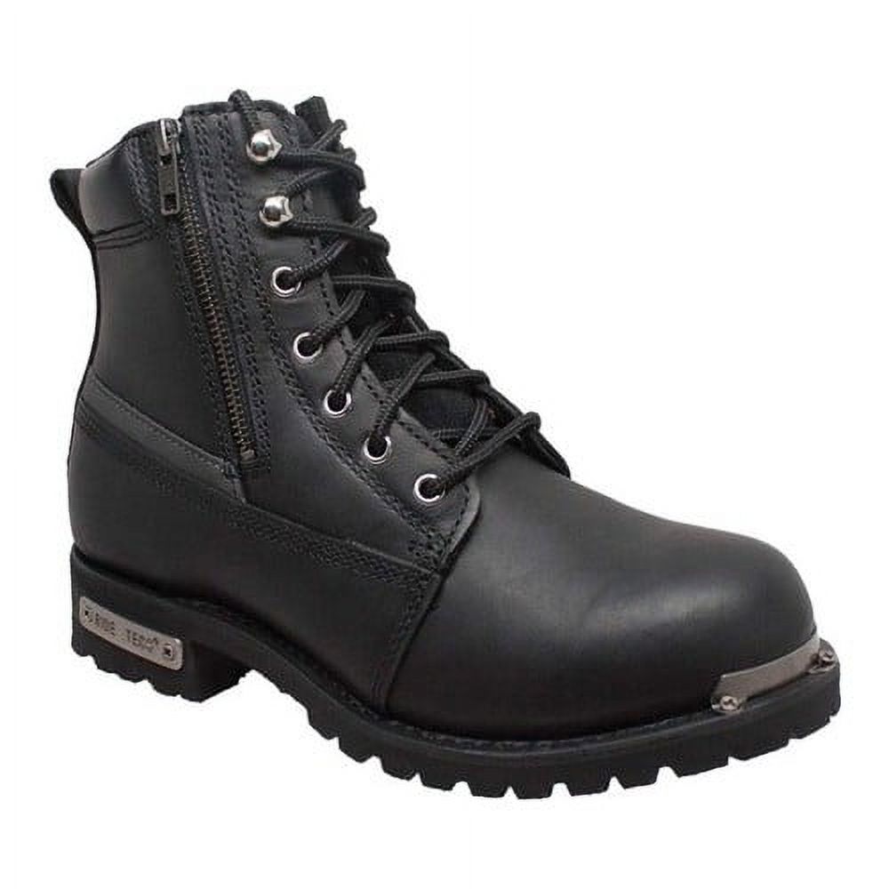 Hypard Men's 6" Reflective Double Zipper Biker Black Boot Size in 13, W ...