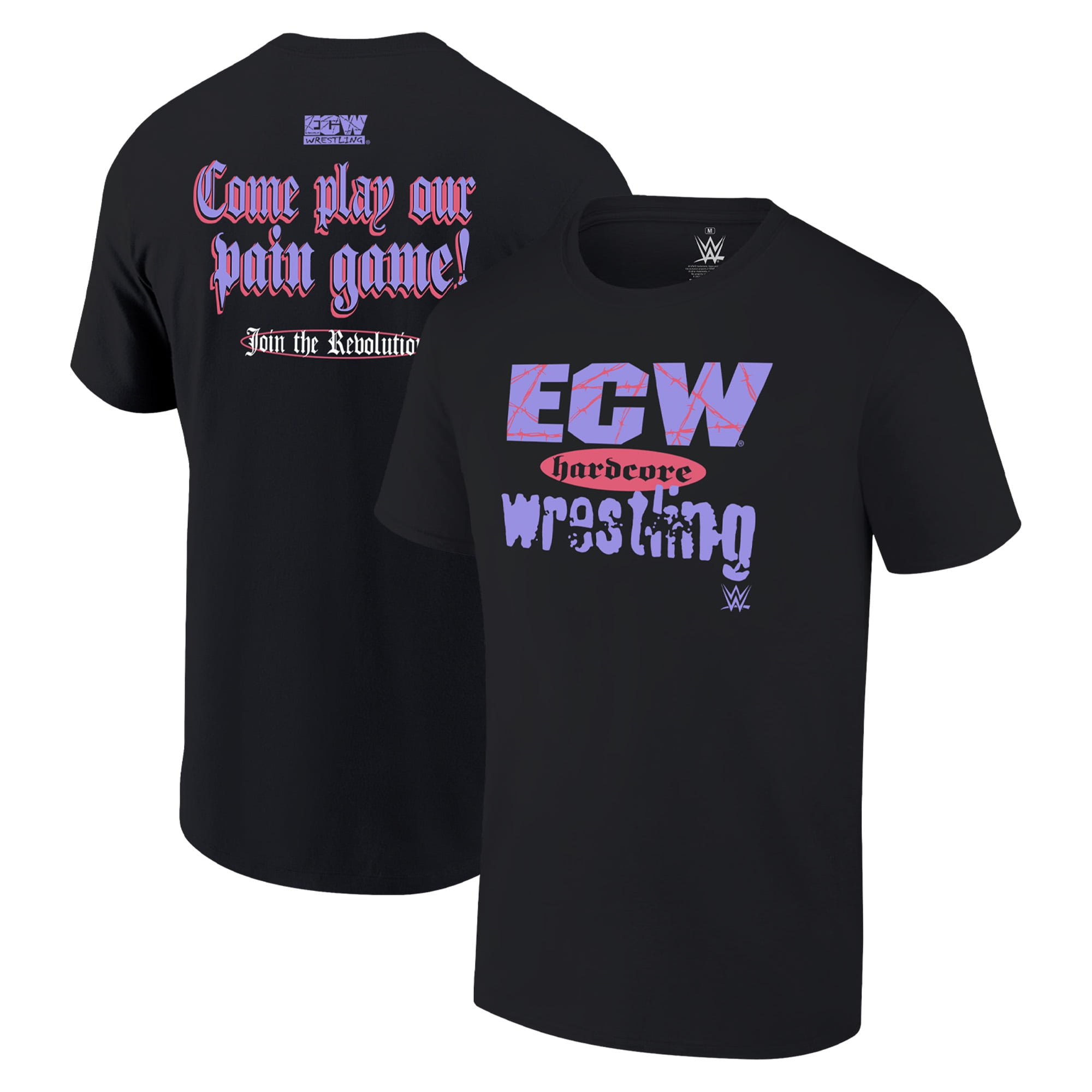 Men's Ripple Junction Black ECW Come Play Our Pain Game T-Shirt - Walmart.com