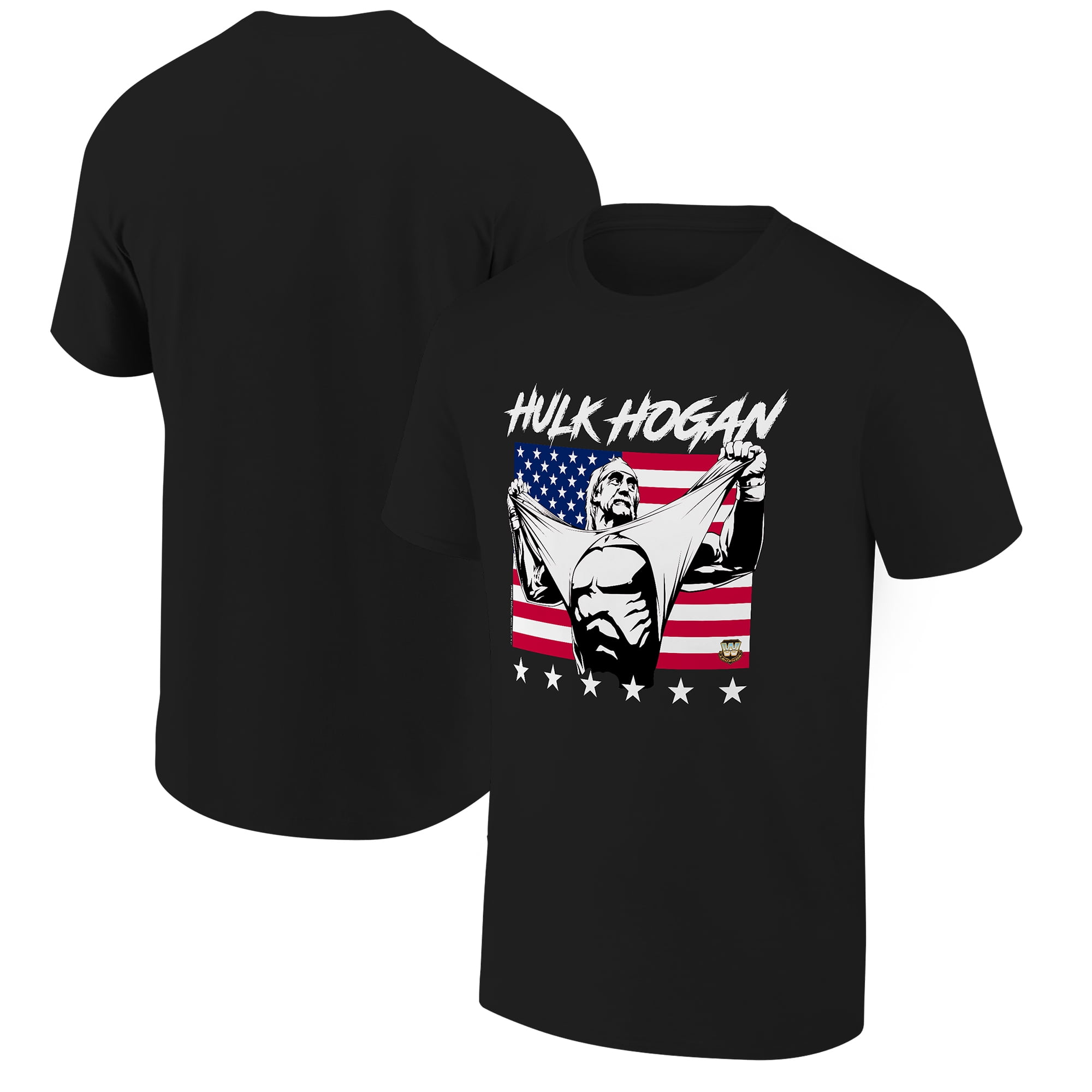 Men's Ripple Junction Black Hulk Hogan American Flag Graphic T-Shirt ...