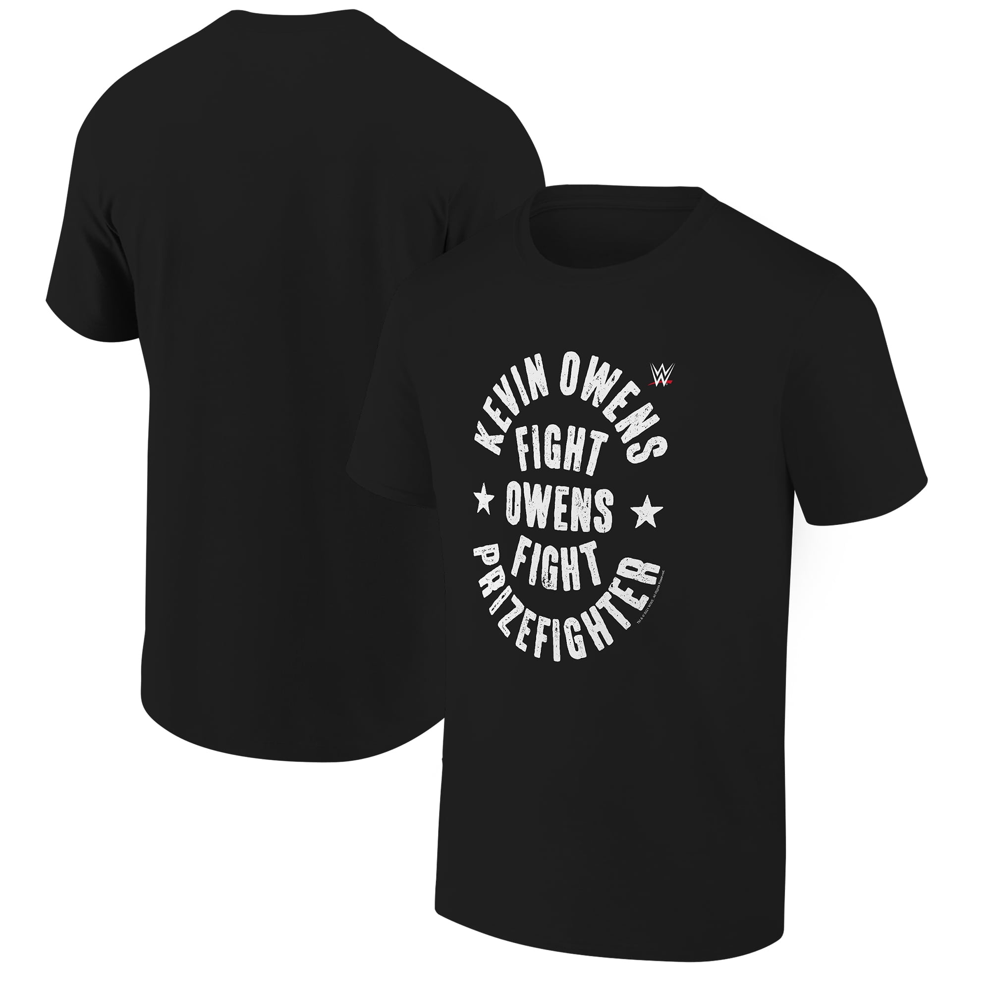 Men's Ripple Junction Black Kevin Owens Prizefighter Graphic T-Shirt ...