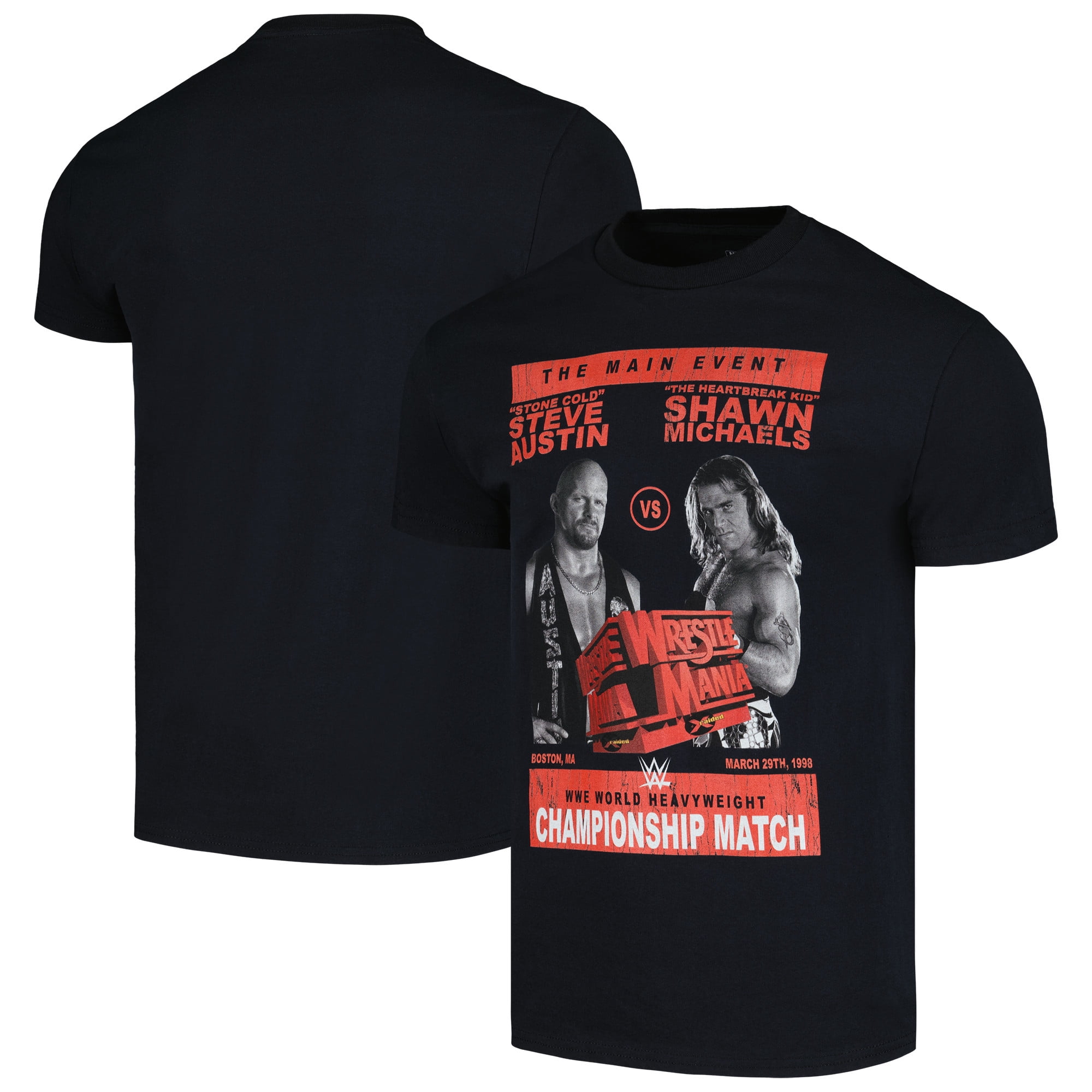 Men's Ripple Junction Black WrestleMania 14 "Stone Cold" Steve Austin ...