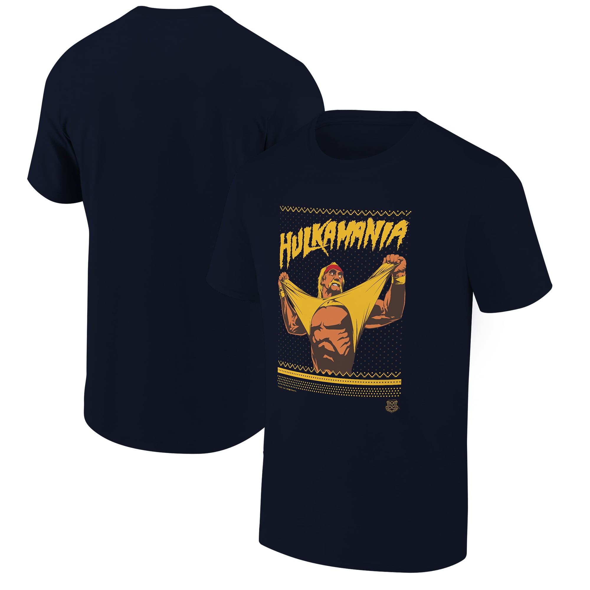 Men's Ripple Junction Navy Hulk Hogan Fair Isle Pattern Graphic T-Shirt ...