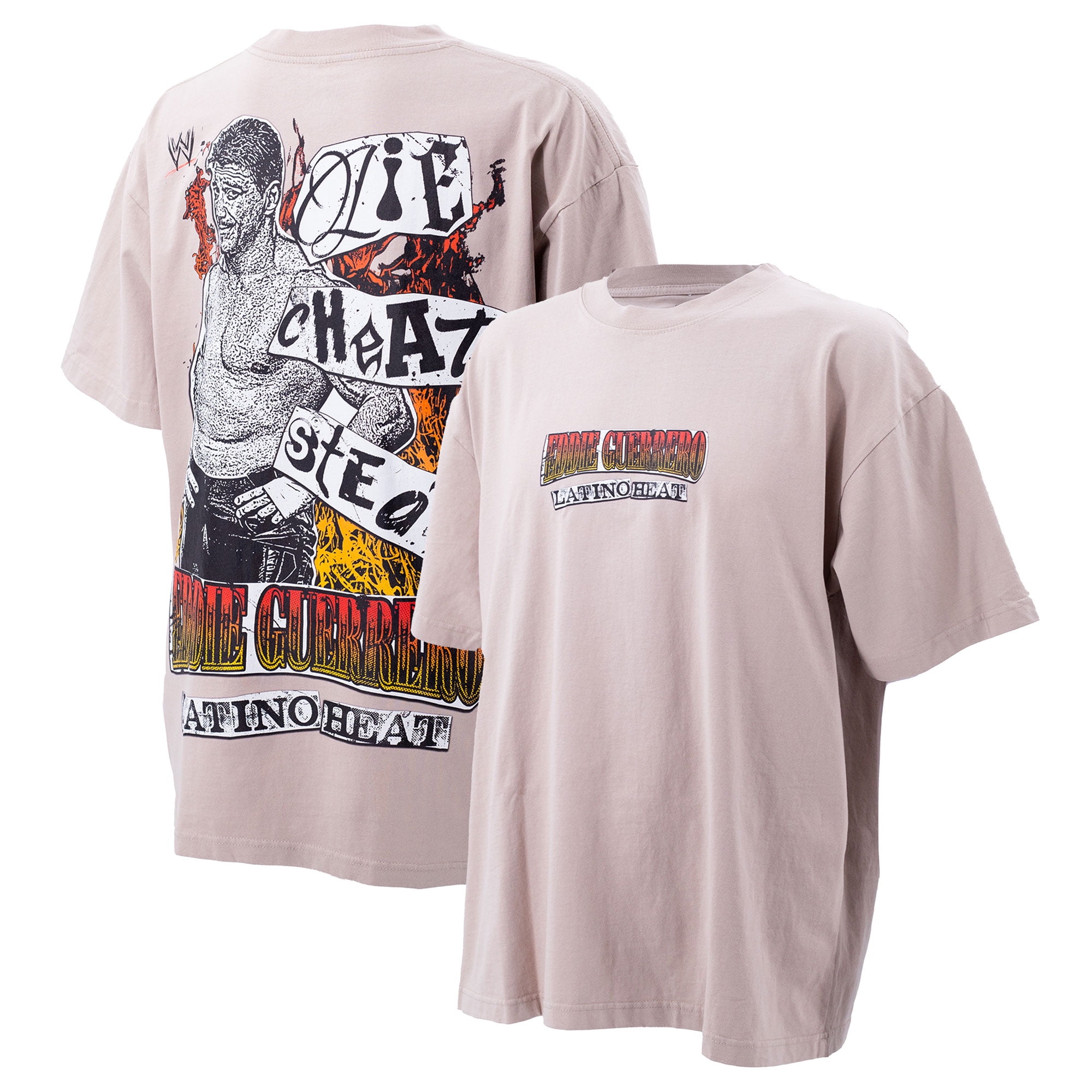 Men's Ripple Junction Tan Eddie Guerrero Lie Cheat Steal Zine Boxy T ...