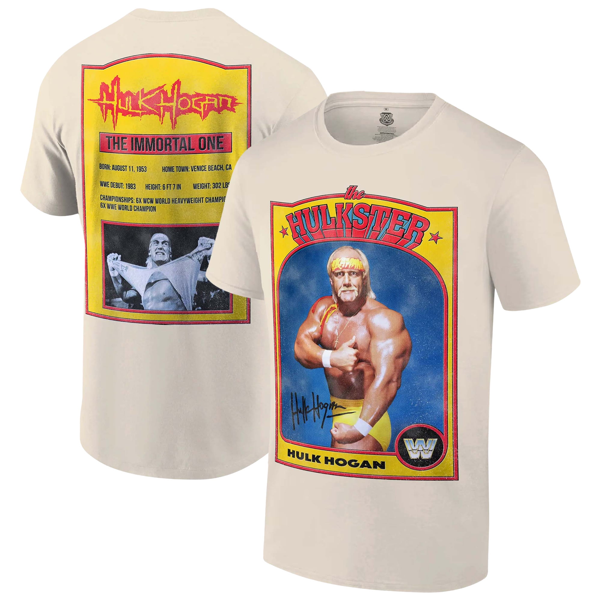 Men's Ripple Junction Tan Hulk Hogan Hulkster Vintage Sports Card T ...