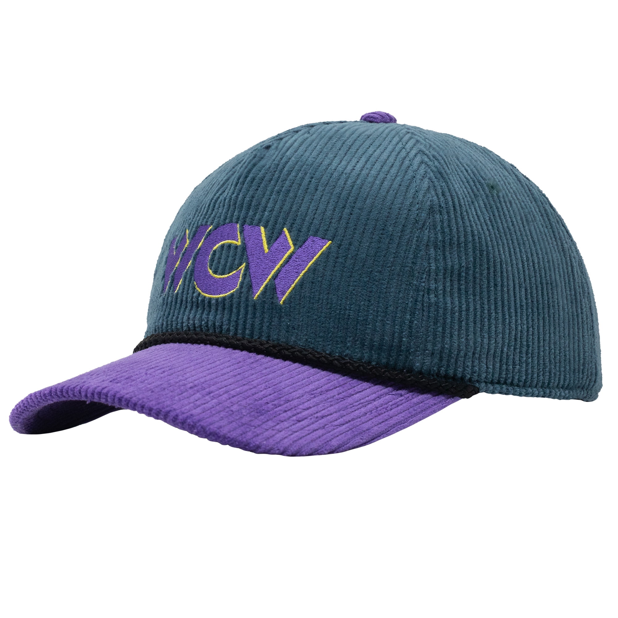Men's Ripple Junction Teal/Purple WCW Corduroy Adjustable Hat - Walmart.com