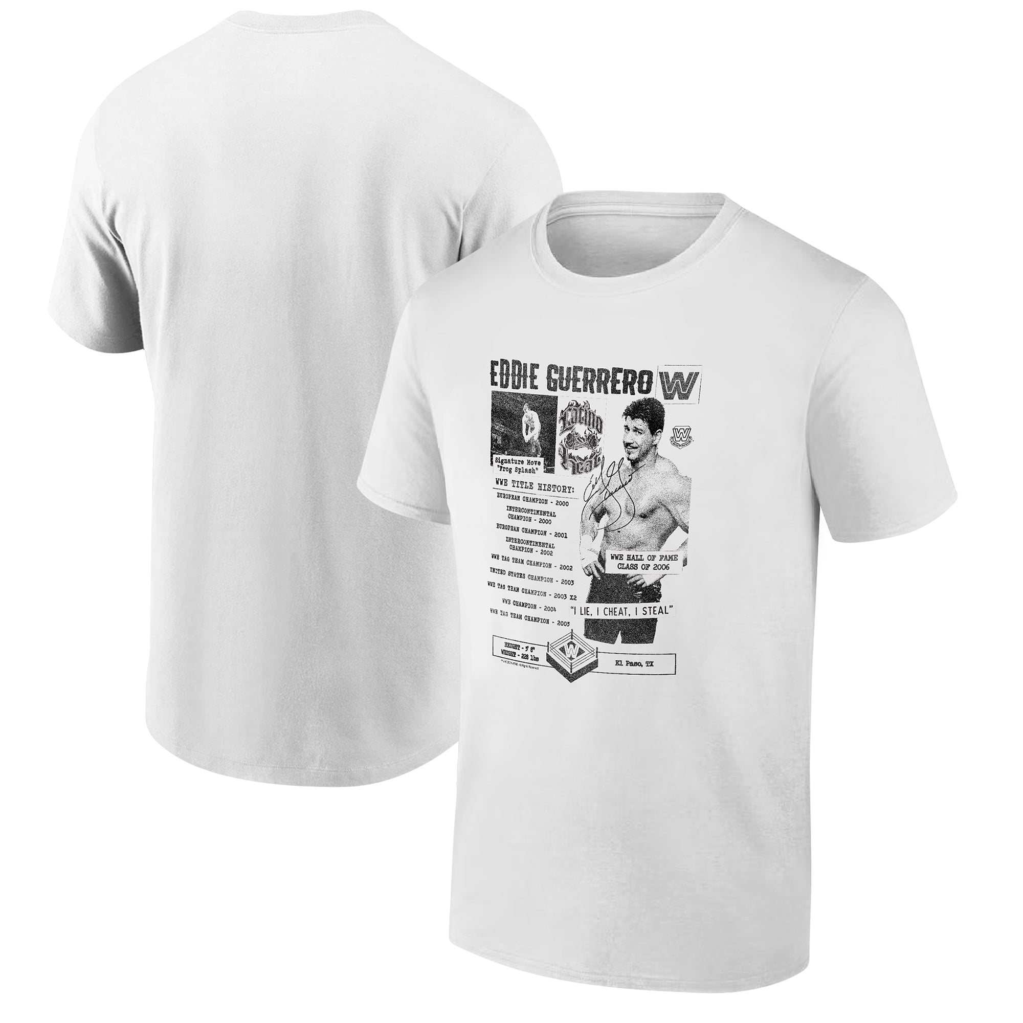 Men's Ripple Junction White Eddie Guerrero Fanzine Collage Graphic T ...